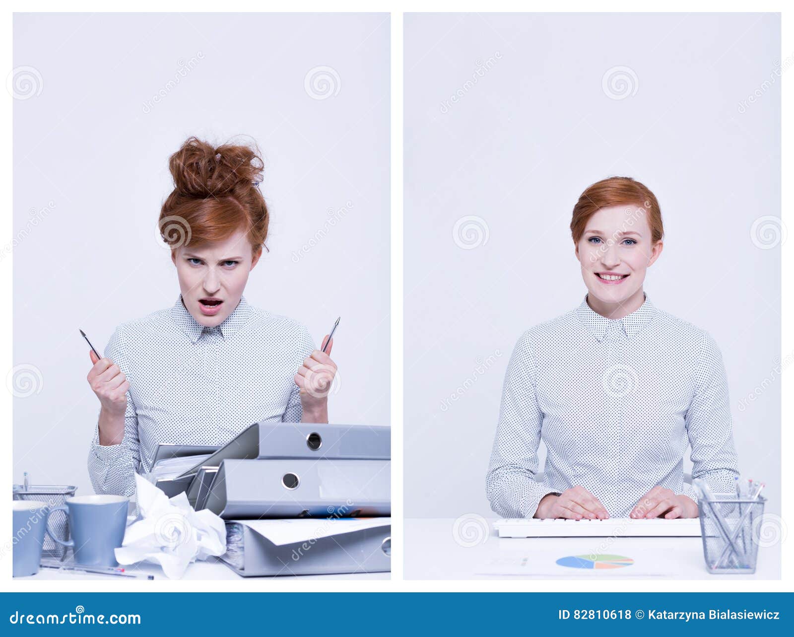 Angry and relaxed worker stock photo. Image of happy - 82810618