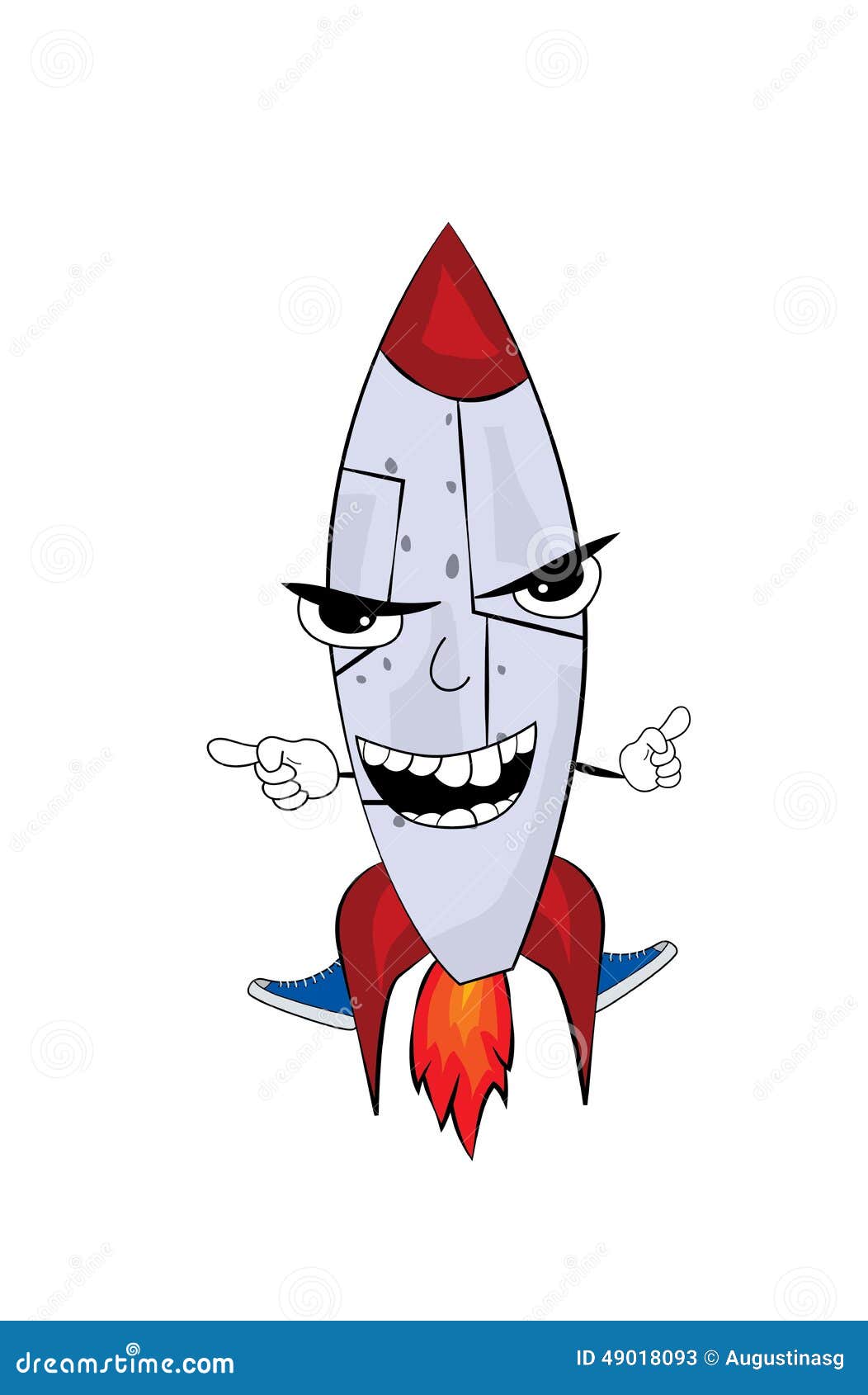 Angry rocket cartoon stock illustration. Illustration of space - 49018093