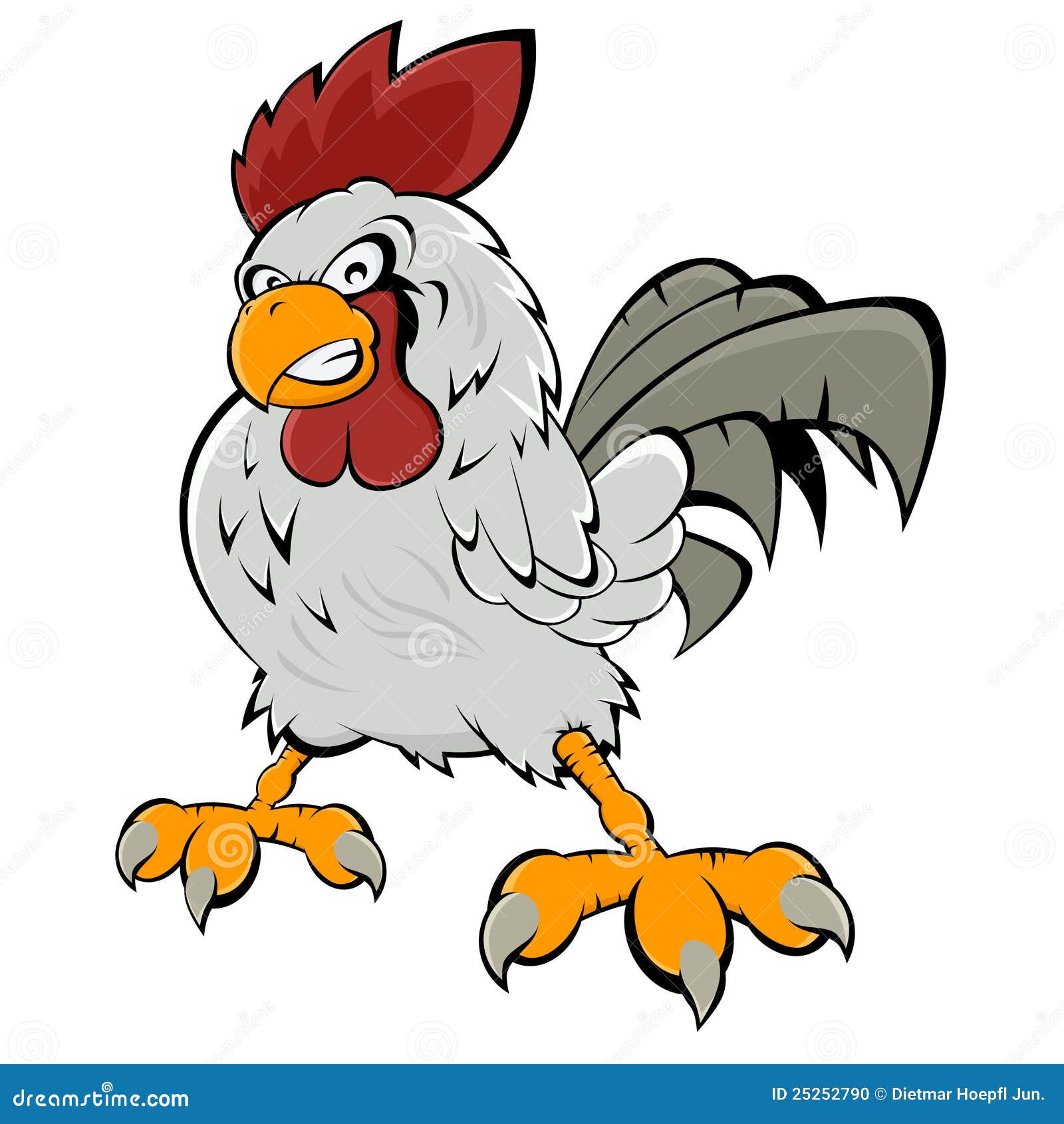 Angry rooster stock vector. Illustration of animal, mascot - 25252790