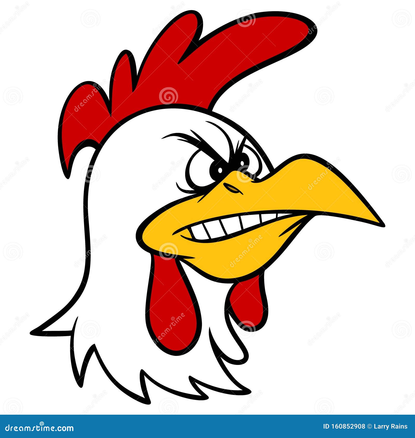 Angry Rooster Mascot Logo Premium Vector | CartoonDealer.com #186636836