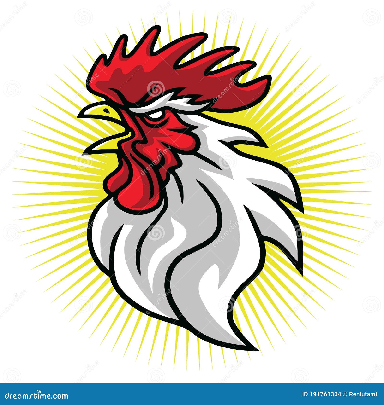 Angry Rooster Mascot Logo Premium Design Vector Illustration Stock ...
