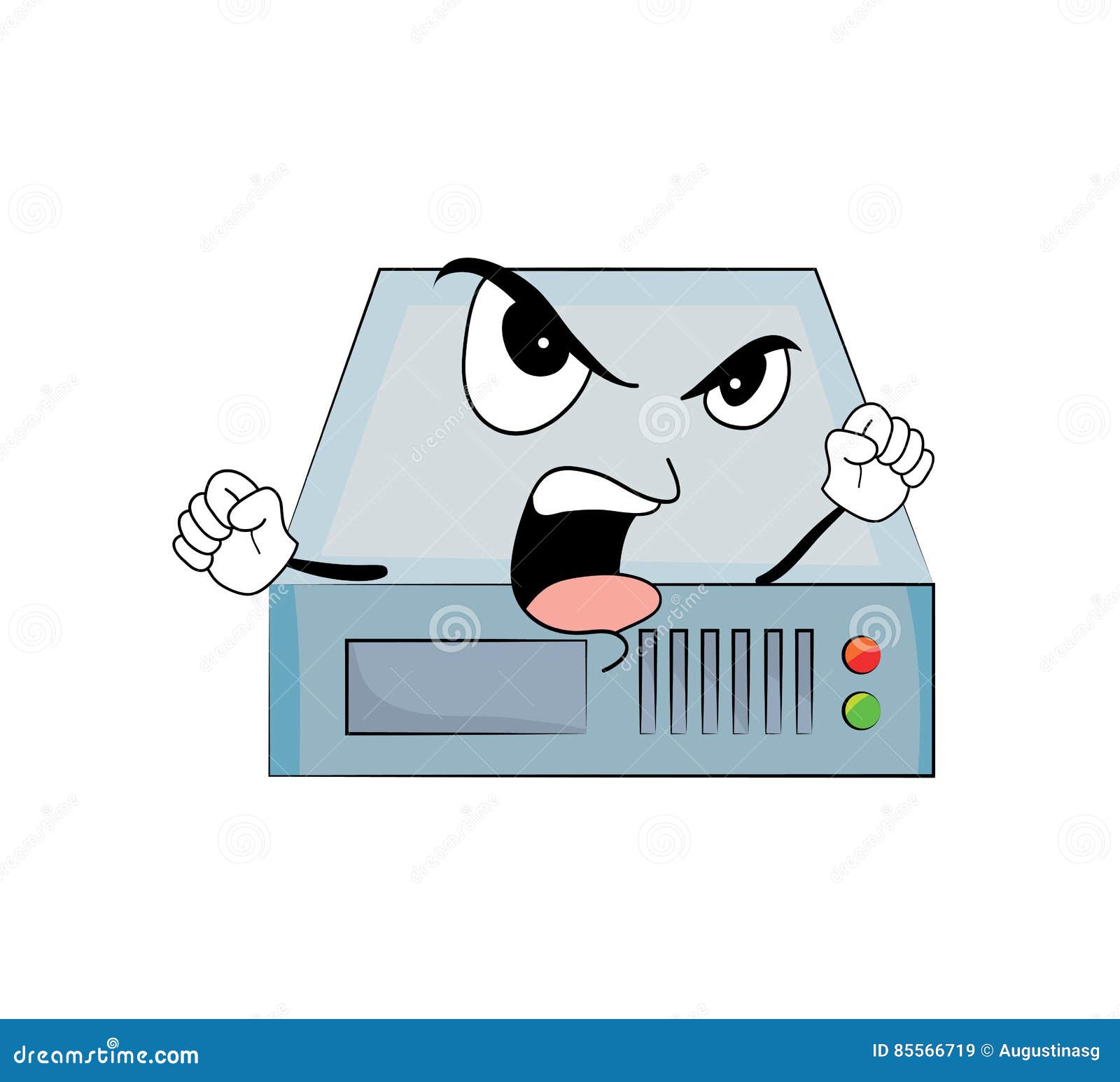 Angry Router cartoon stock illustration. Illustration of character ...