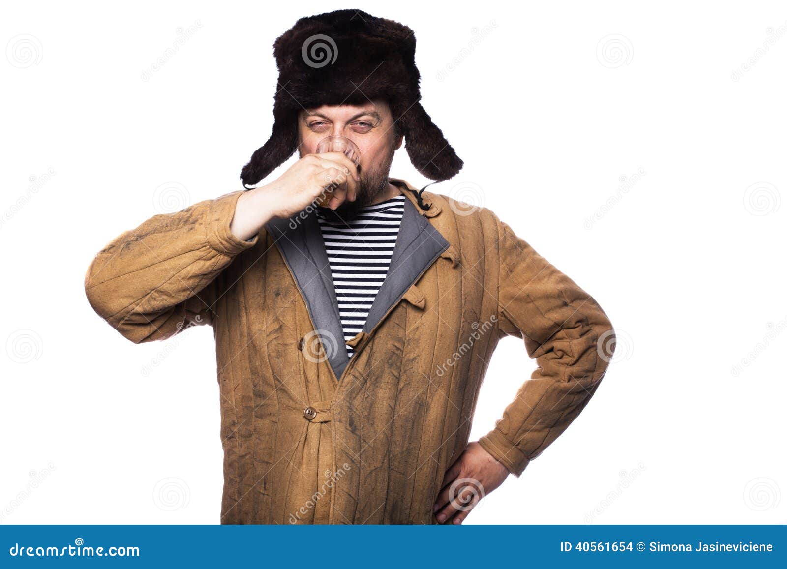 Angry Russian Man Drink a Vodka Stock Photo - Image of alcohol, male ...