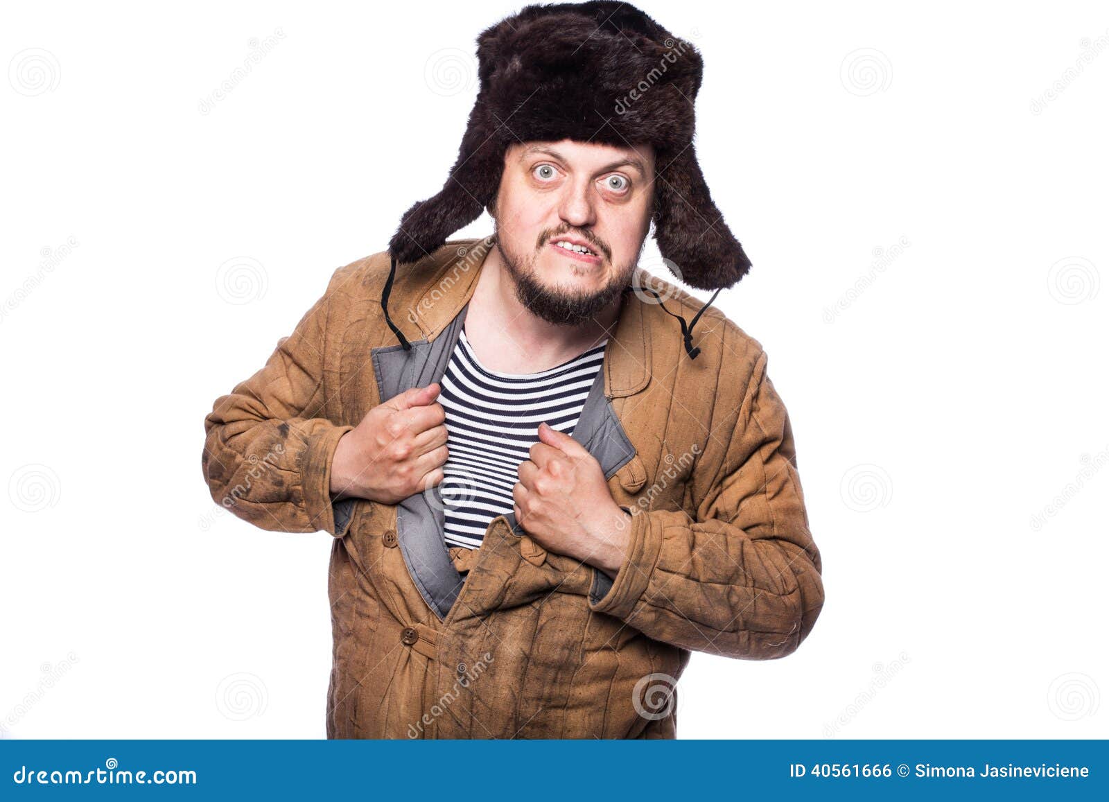 Angry Russian Man Ready for a Fight Stock Photo - Image of moscovite ...