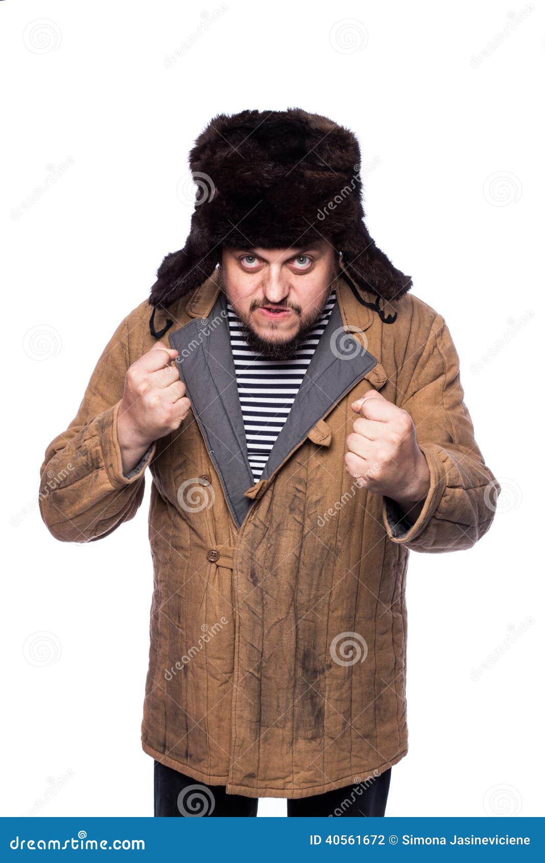 Angry Russian Man Ready for a Fight Stock Photo - Image of comrade ...