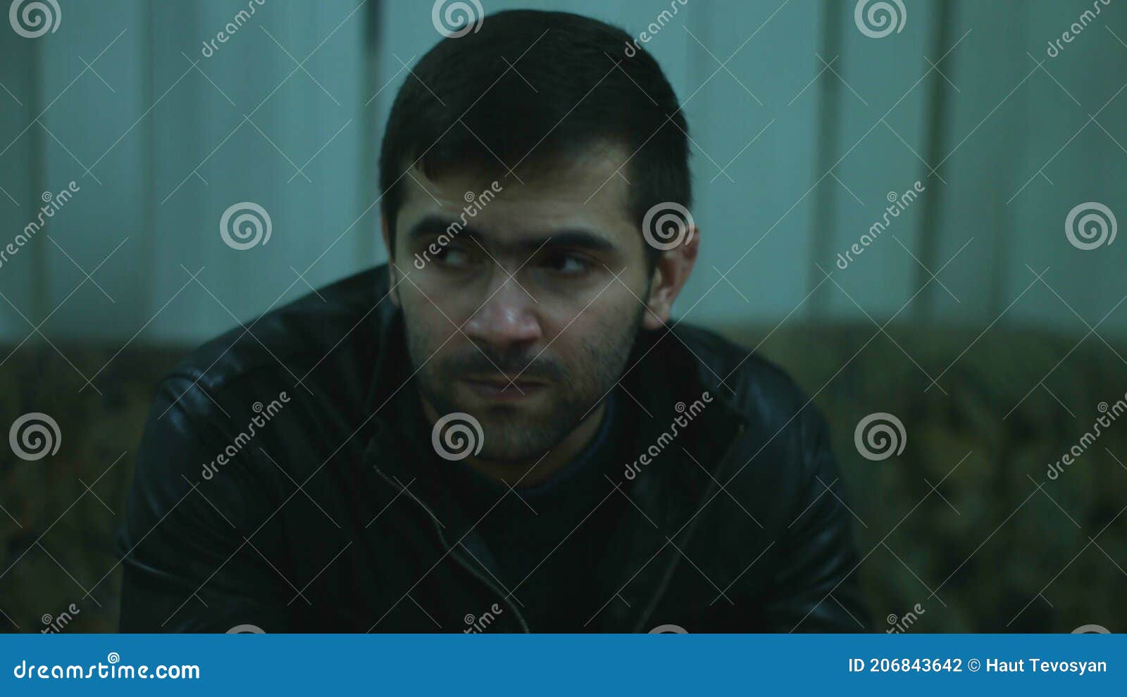 Angry and sad man stock footage. Video of emotional - 206843642