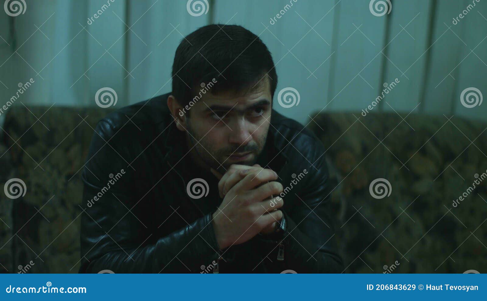 Angry and sad man stock video. Video of talking, crying - 206843629