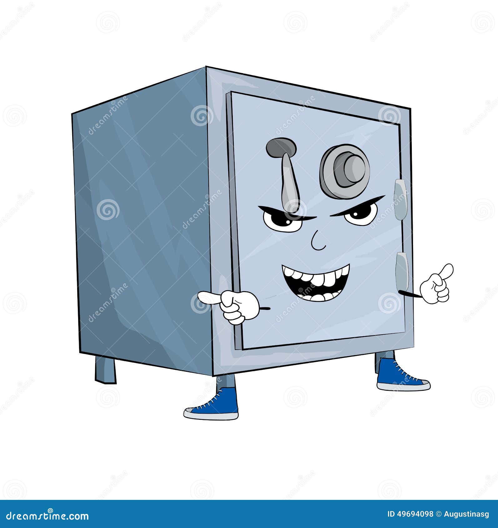 Angry safe cartoon stock illustration. Illustration of safe - 49694098