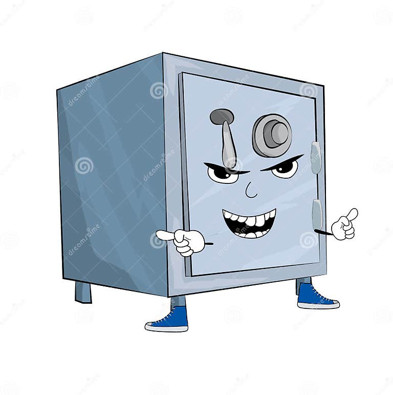 Angry safe cartoon stock illustration. Illustration of safe - 49694098