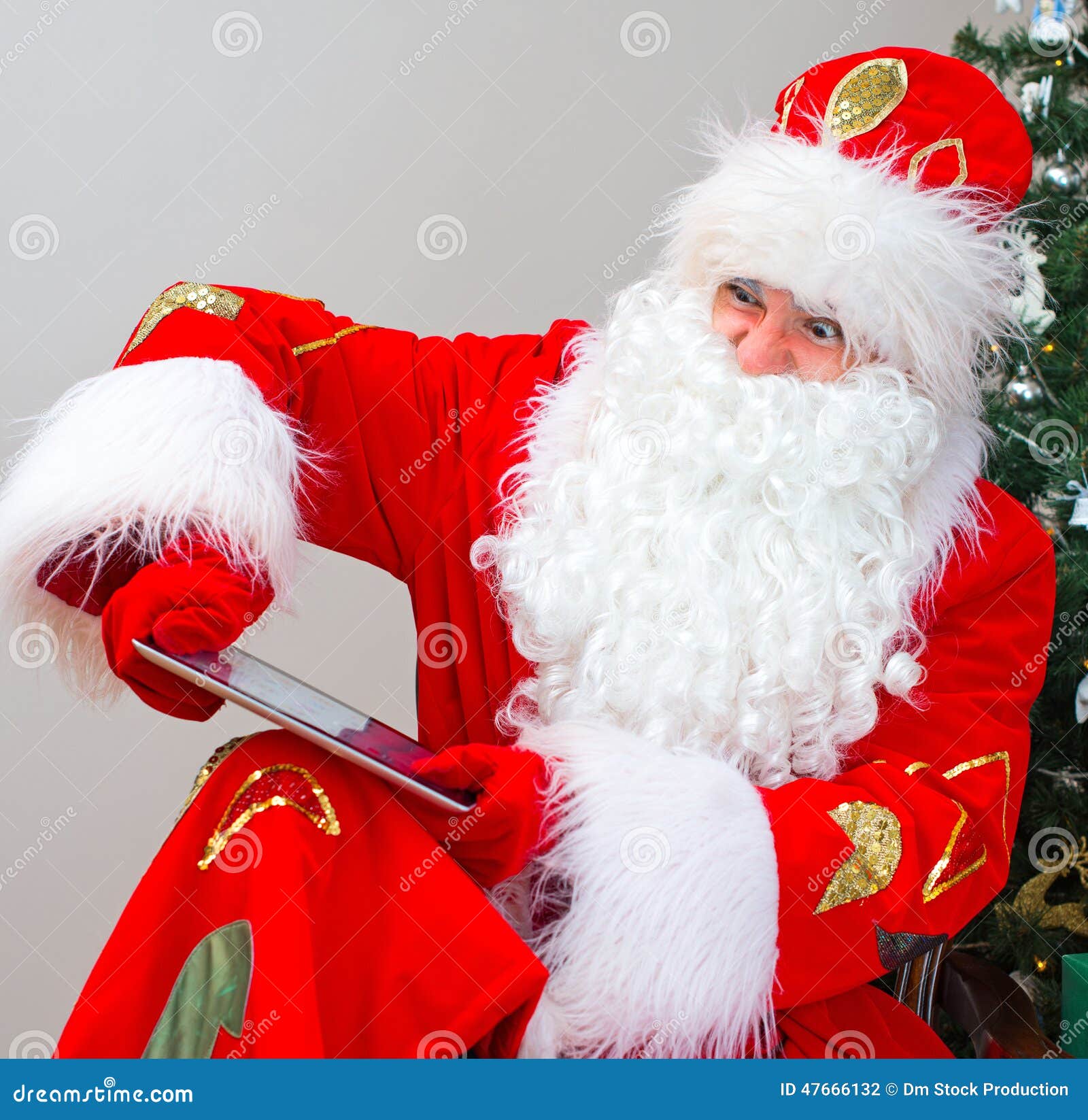 Angry Santa Claus. stock photo. Image of beard, poor - 47666132