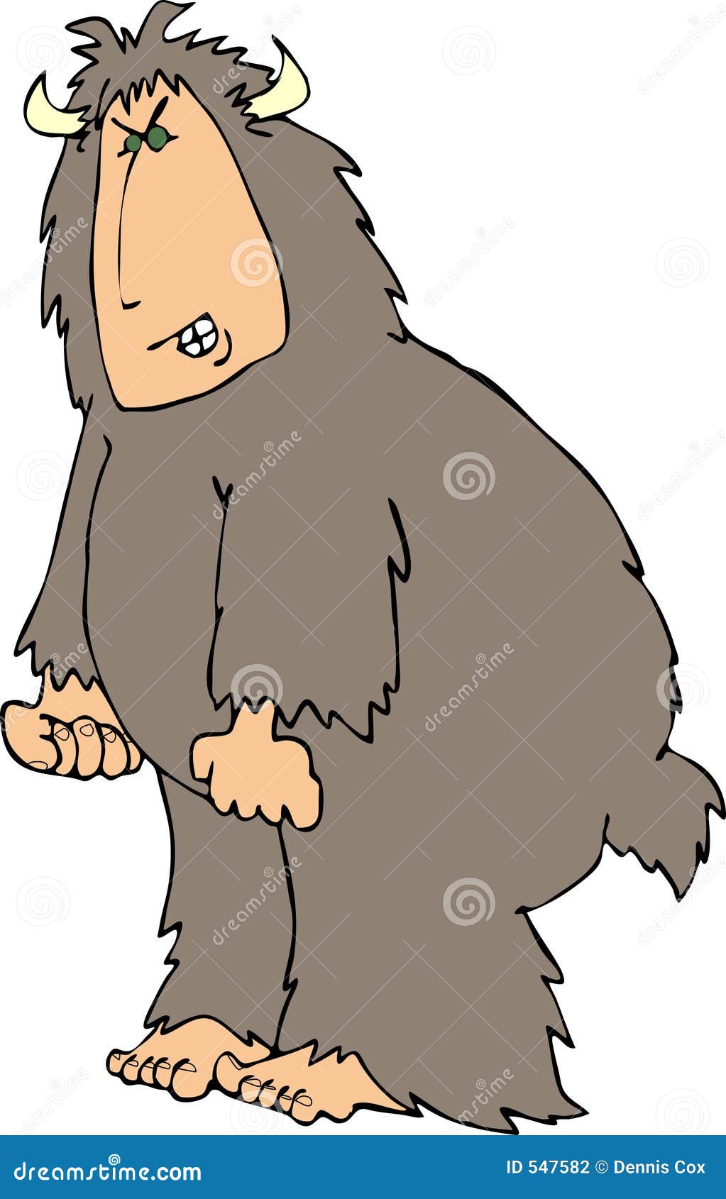 Angry Sasquatch stock illustration. Illustration of furry - 547582