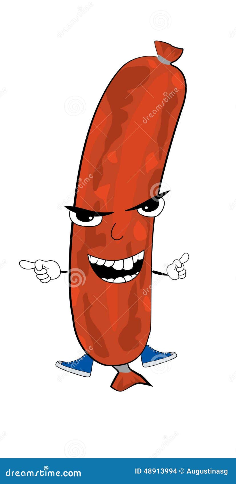 Angry sausage cartoon stock illustration. Illustration of shouting ...