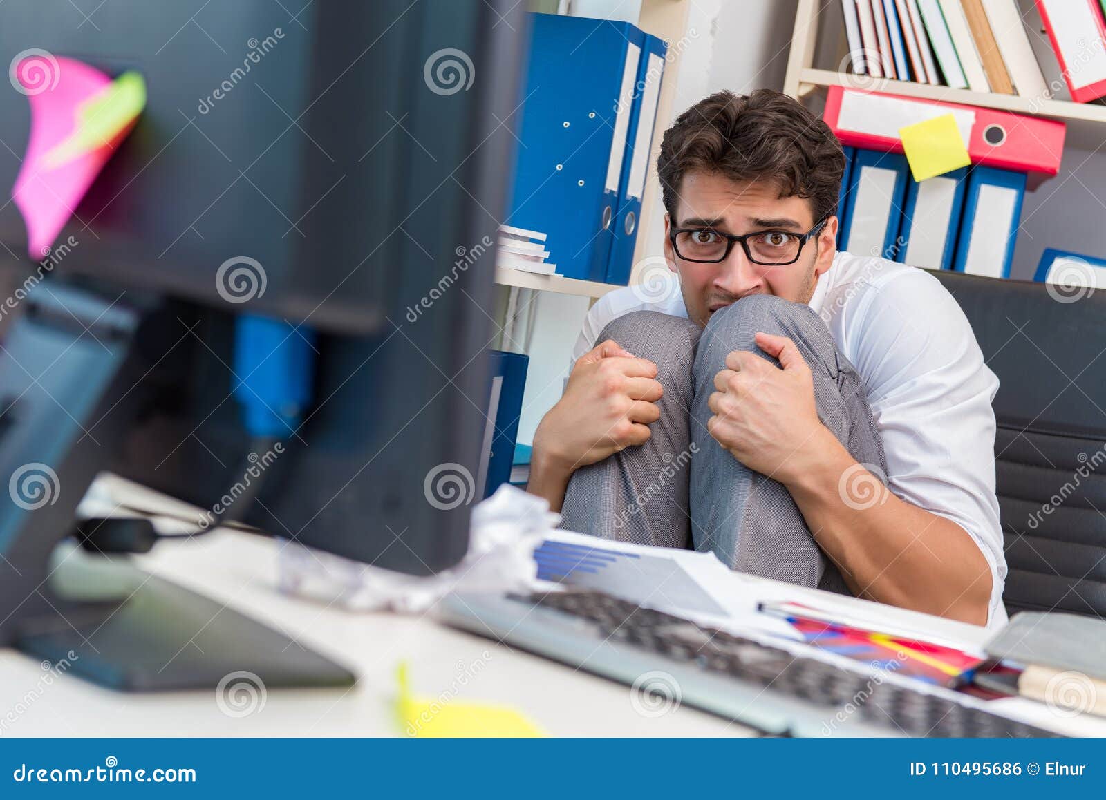 The Angry and Scary Businessman in the Office Stock Photo - Image of ...