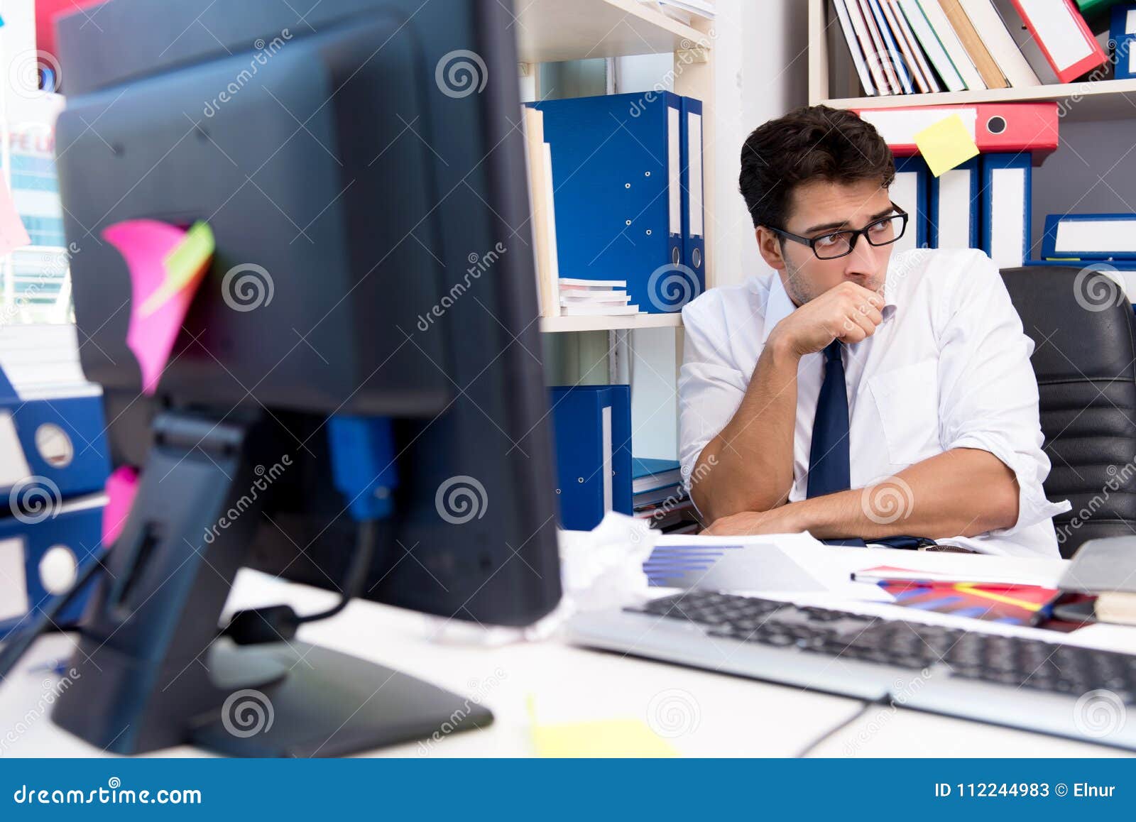 The Angry and Scary Businessman in the Office Stock Image - Image of ...