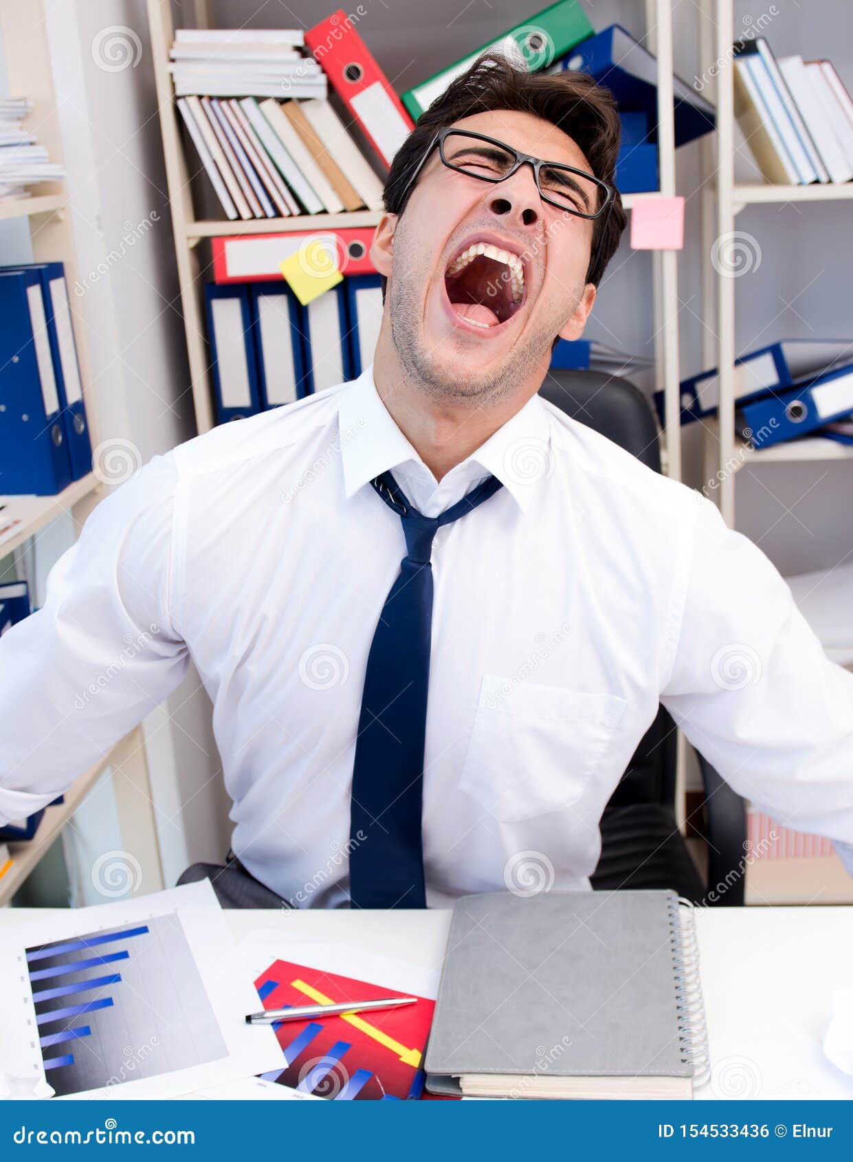 Angry and Scary Businessman in the Office Stock Photo - Image of ...