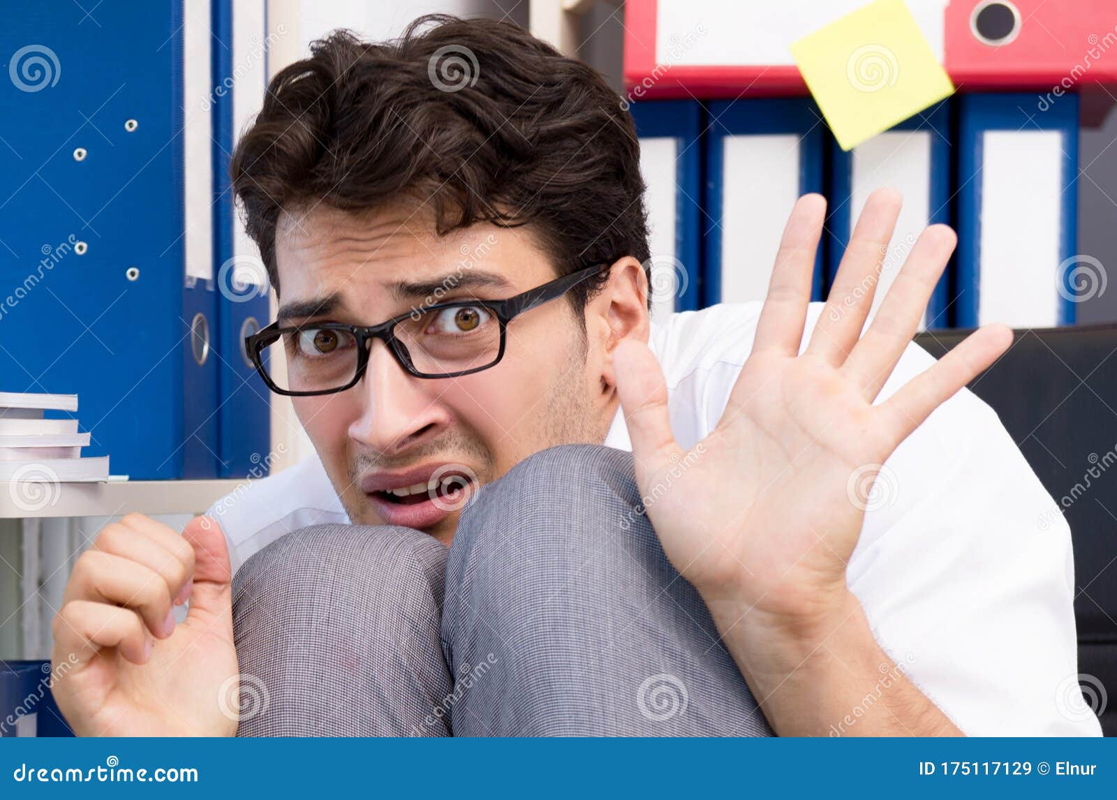 Angry and Scary Businessman in the Office Stock Image - Image of ...