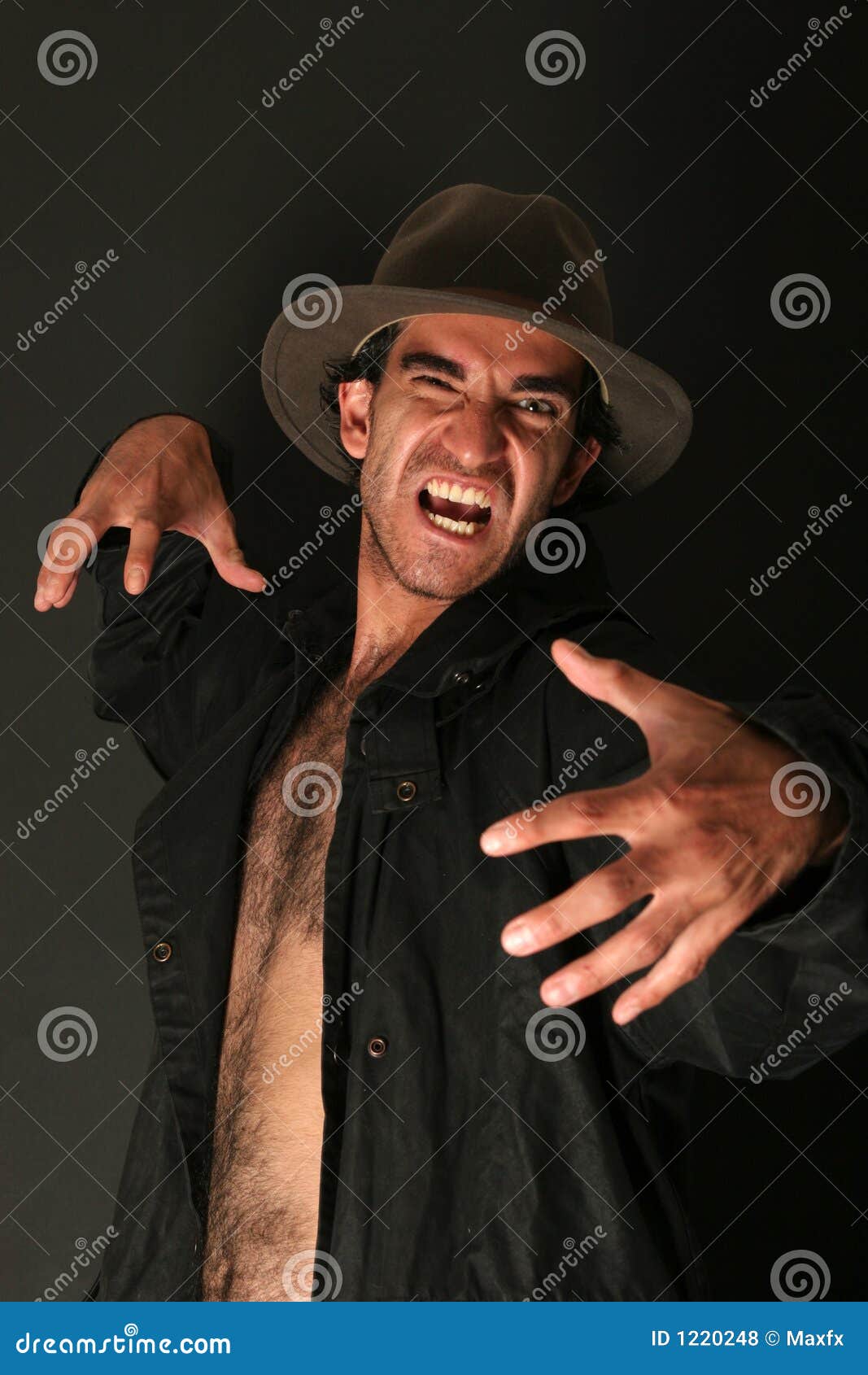 Angry scary man stock photo. Image of dark, grin, attitude - 1220248