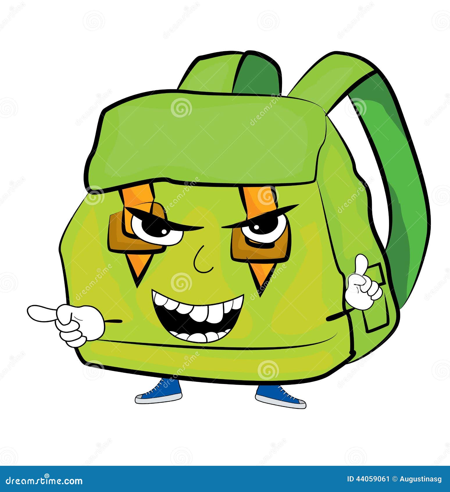Angry School Bus Mascot Cartoon Vector Illustration | CartoonDealer.com ...