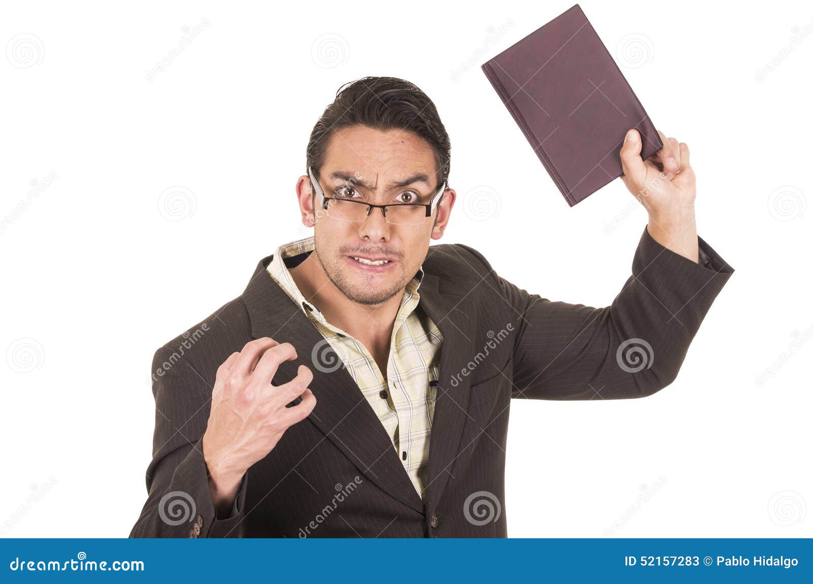 Angry School Teacher Throwing Book Stock Image - Image of primary ...