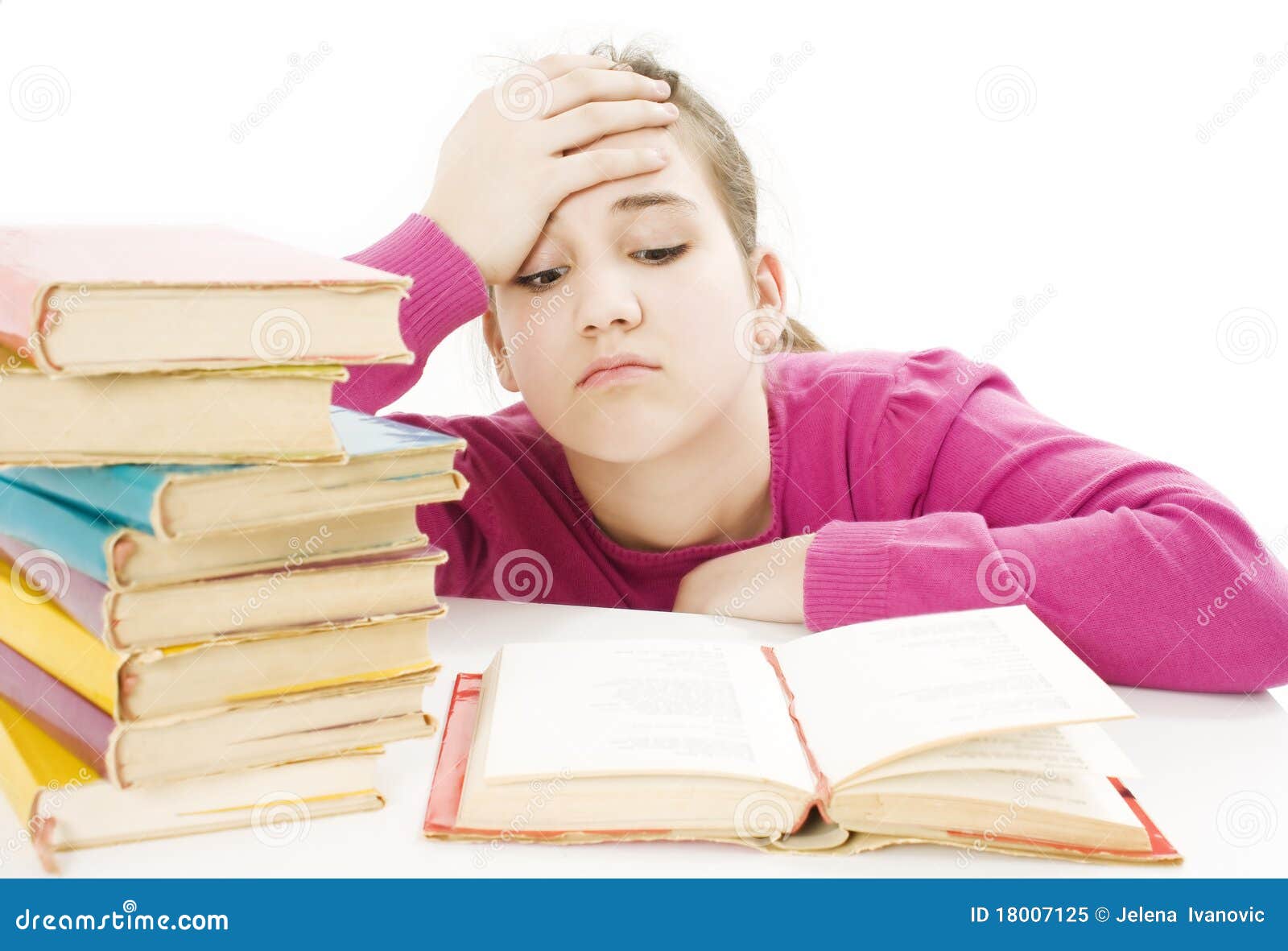 Angry Schoolgirl with Learning Difficulties Stock Image - Image of ...