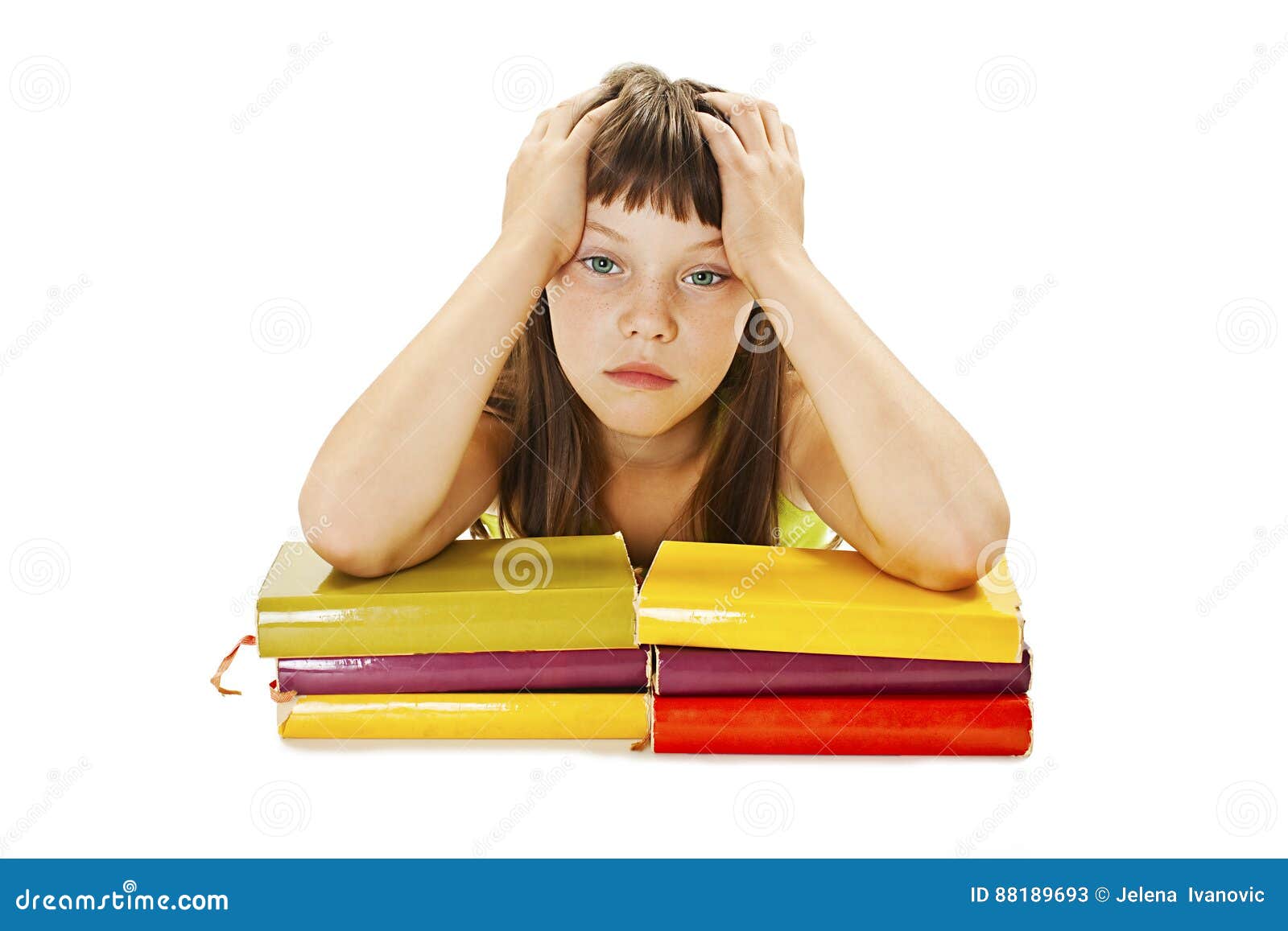 Angry Schoolgirl with Learning Difficulties Stock Image - Image of ...