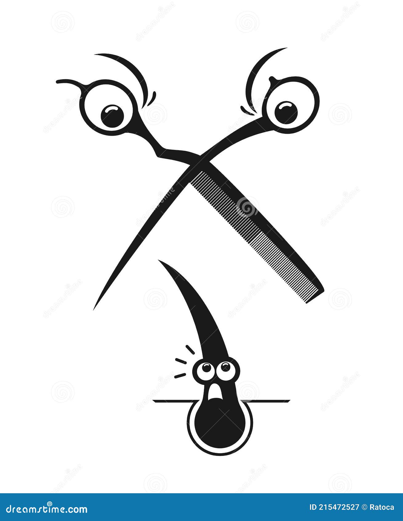 Angry Scissors Cartoon Royalty-Free Illustration | CartoonDealer.com ...