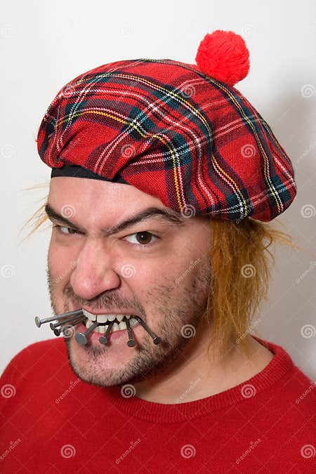 Angry Scottish Man stock photo. Image of celtic, scottish - 8341500