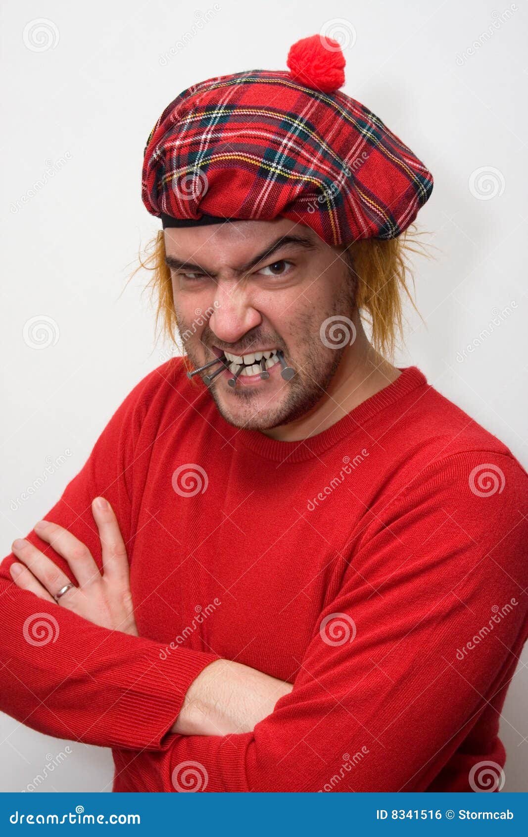 Angry Scottish Man stock photo. Image of stubble, anger - 8341516