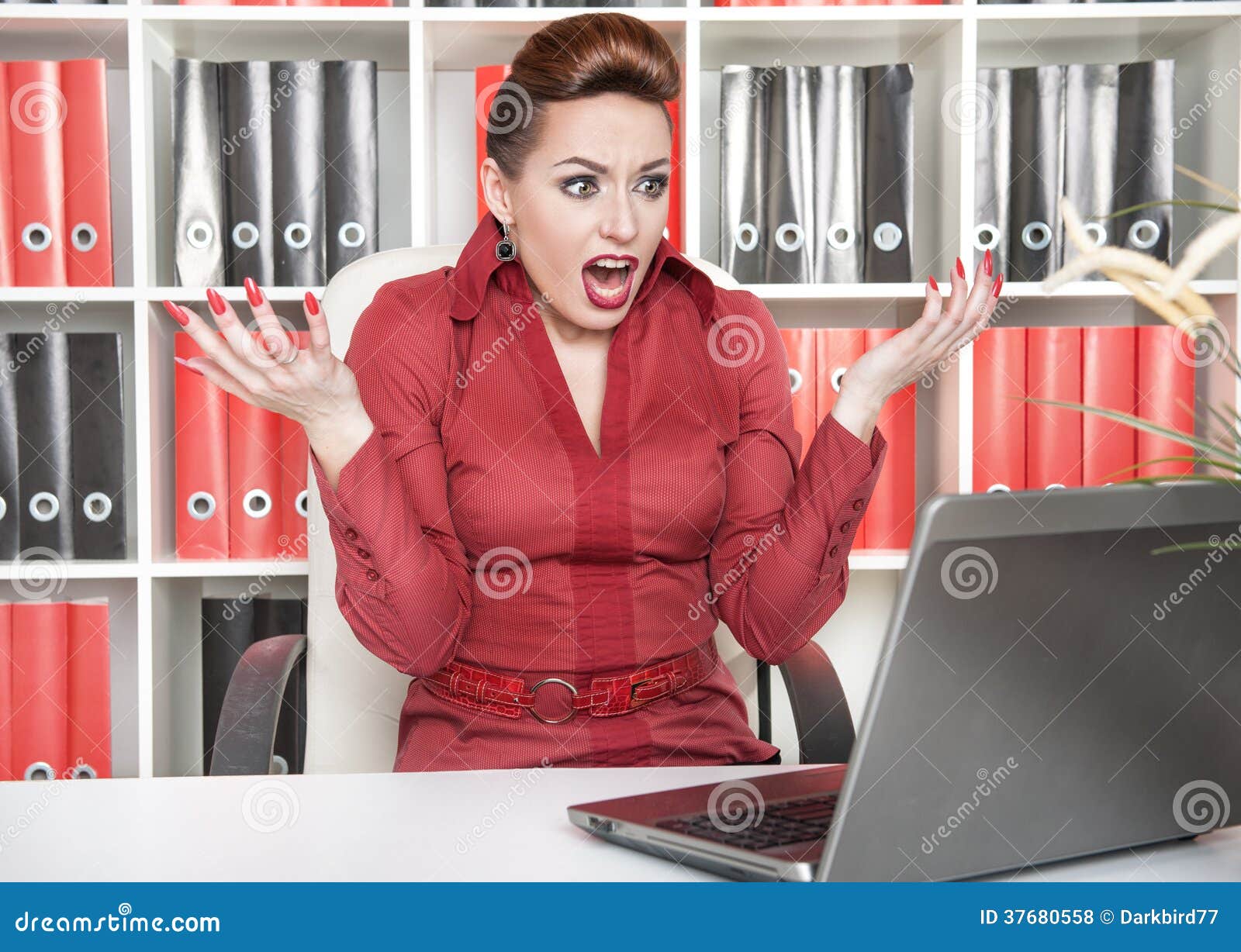 Angry Screaming Business Woman Stock Photo - Image of anger, adult ...