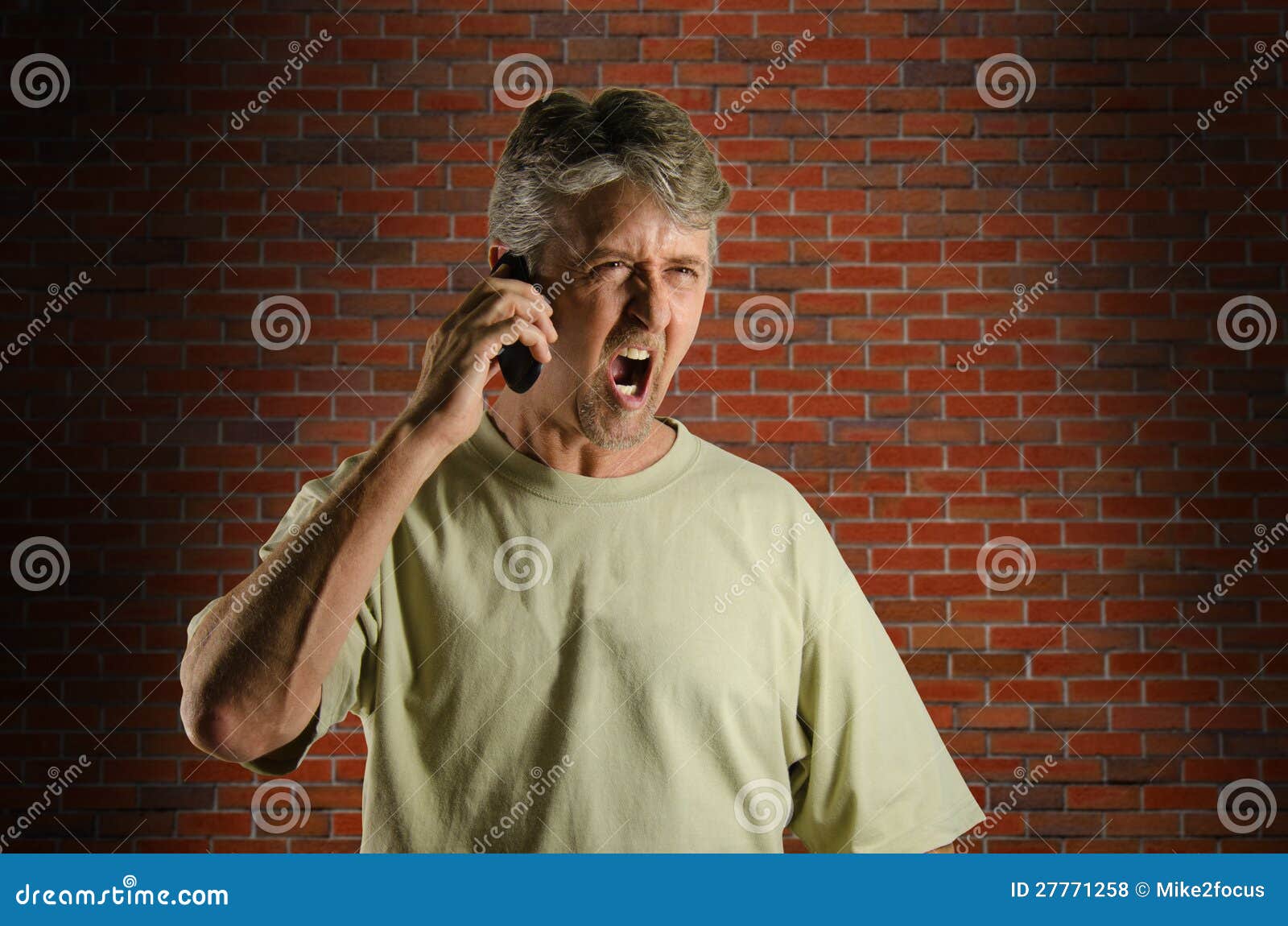 Angry Man Screaming On Client By Phone. Aggressive Boss Calling ...