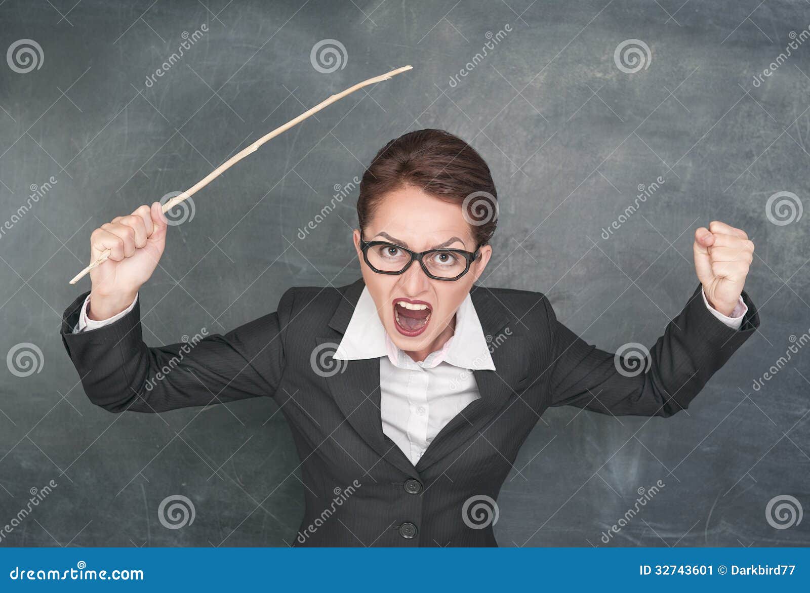 Angry Screaming Teacher Royalty-Free Stock Photography | CartoonDealer ...