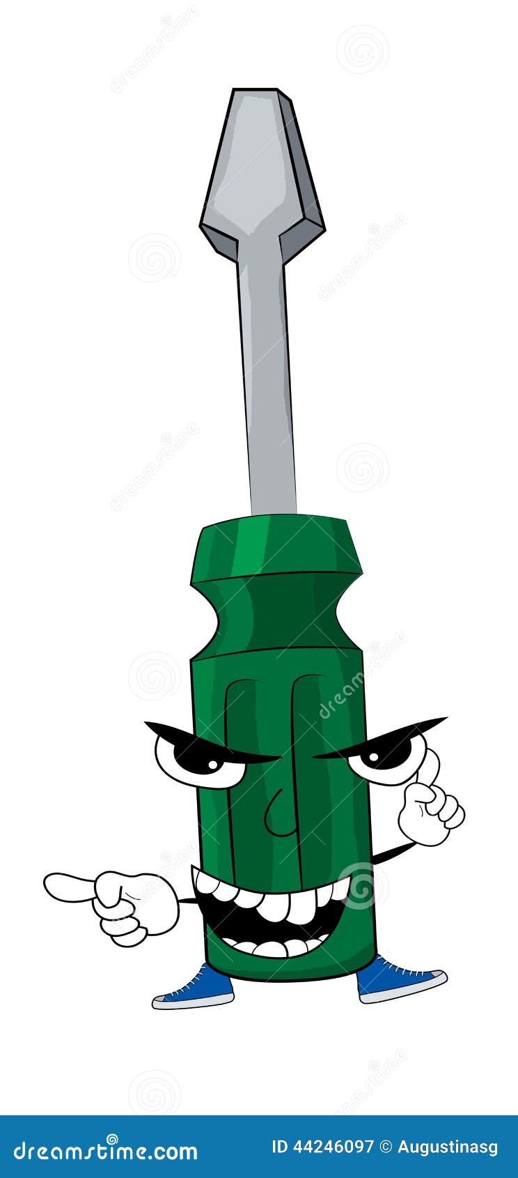 Angry screwdriver cartoon stock illustration. Illustration of character ...