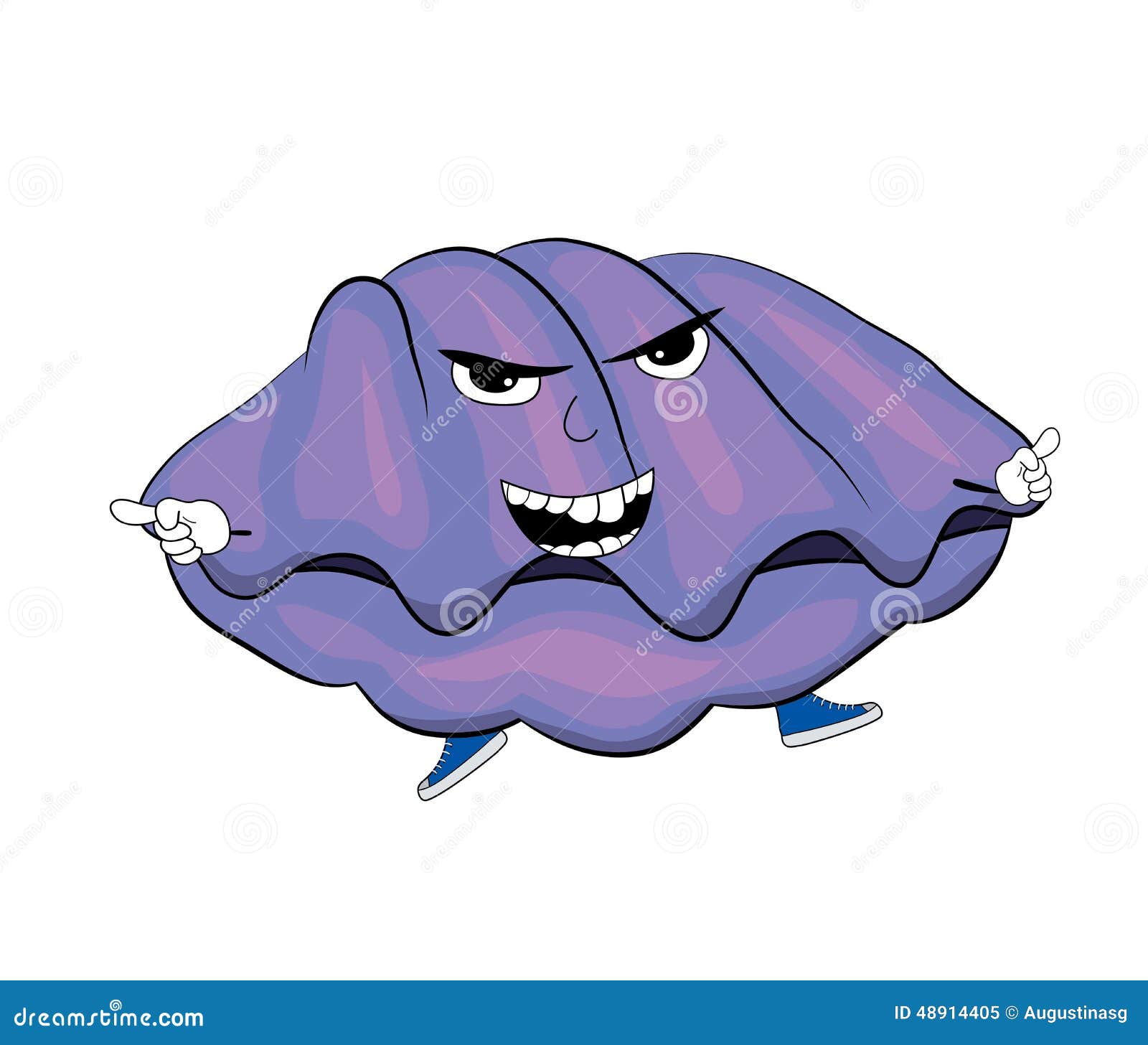 Angry sea shell cartoon stock illustration. Illustration of angry ...