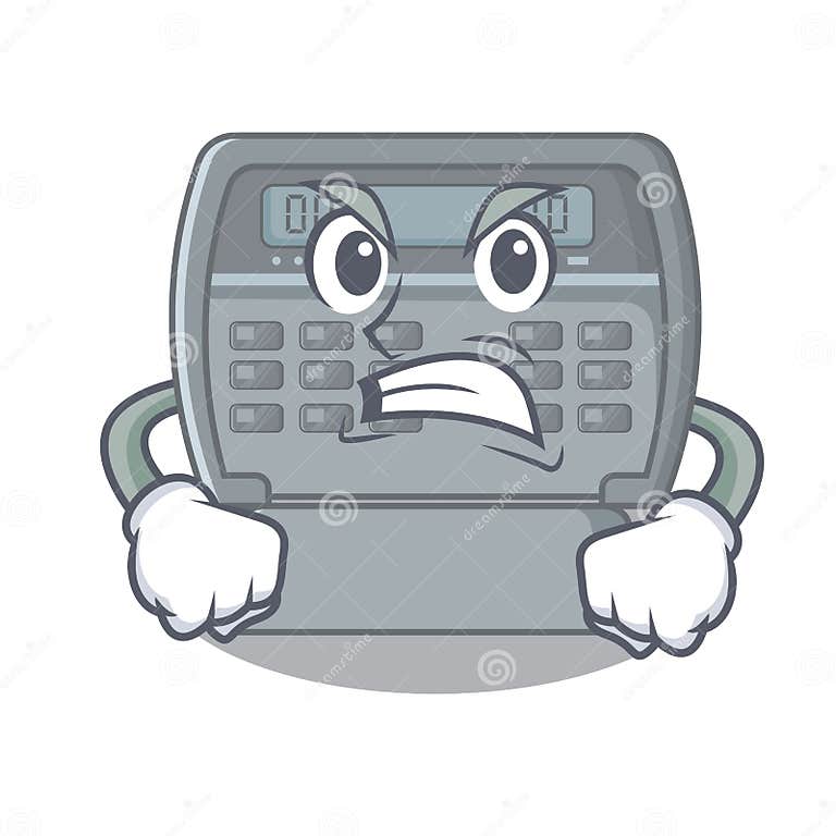 Angry Security Alarm Sticks on Character Wall Stock Vector ...