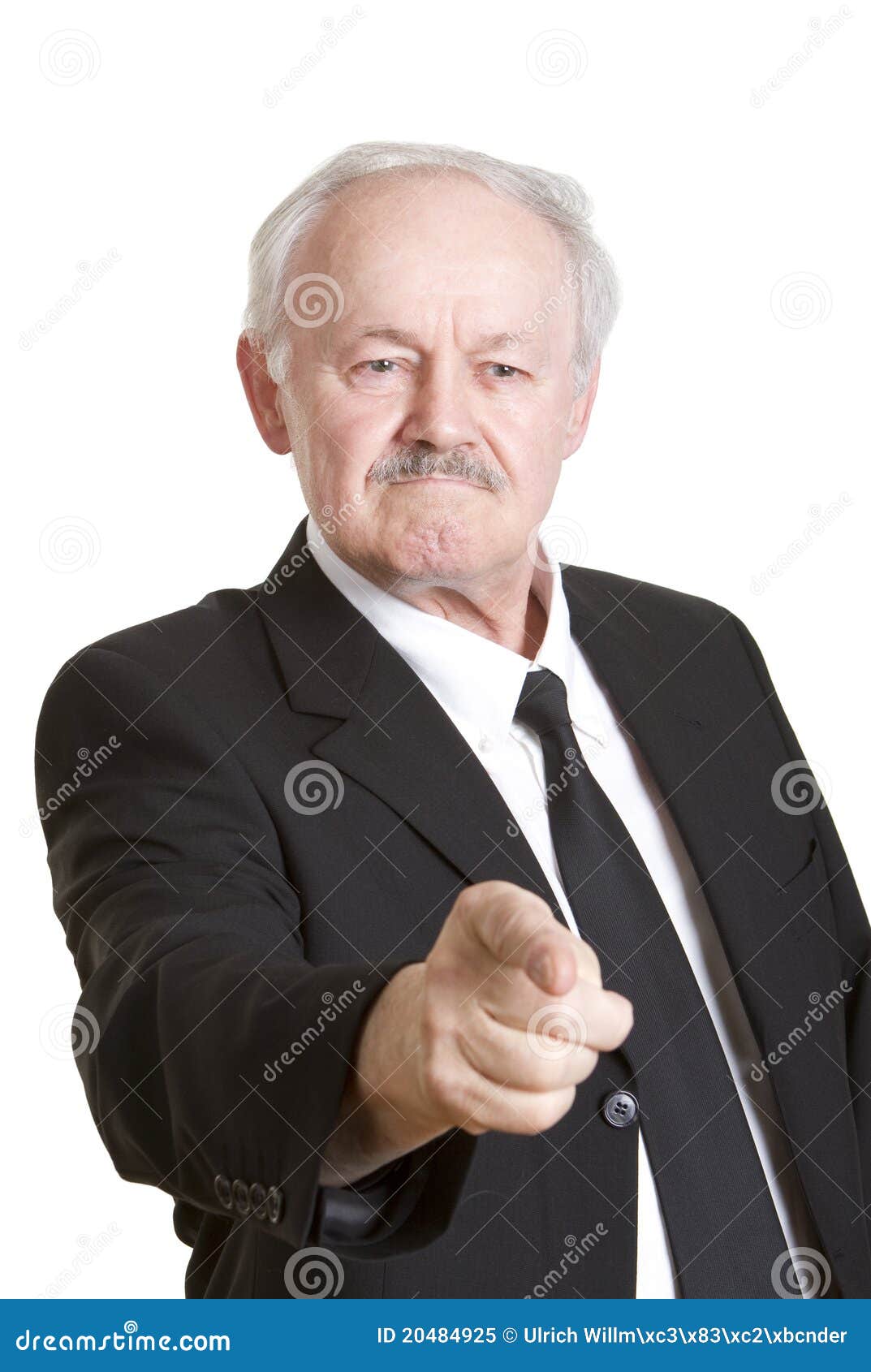 Angry Senior Businessman Giving Orders Stock Image - Image of authority ...
