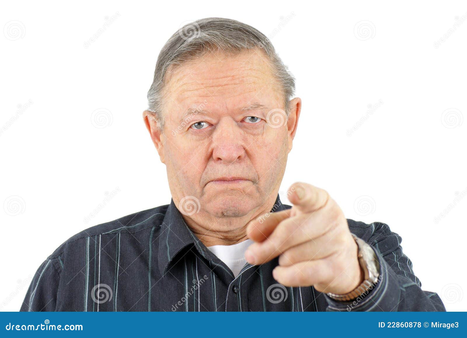 Angry senior man pointing stock photo. Image of father - 22860878
