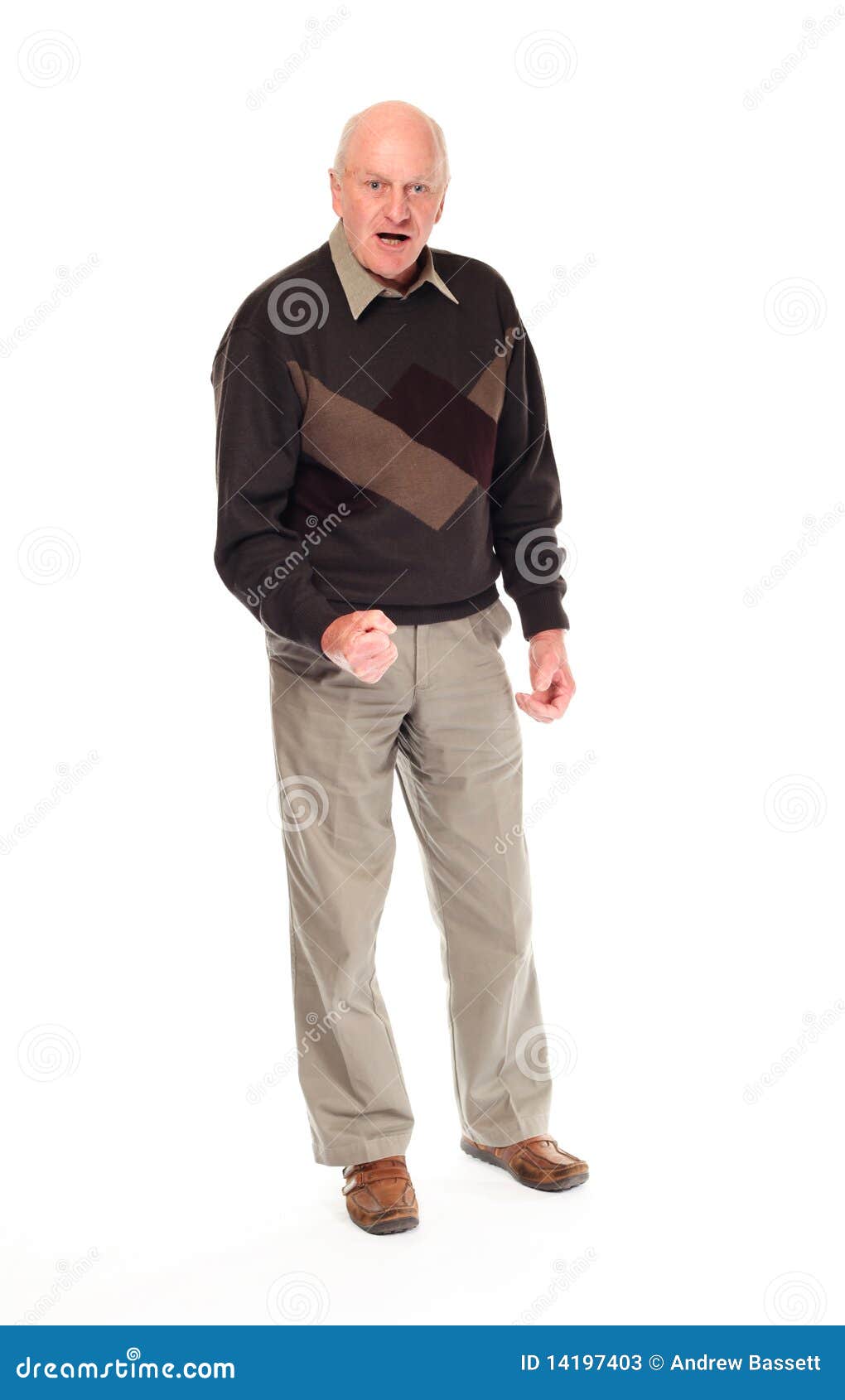 Angry senior older man stock image. Image of isolated - 14197403