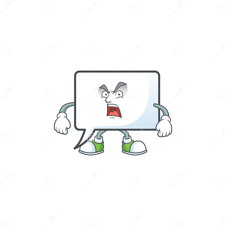 Angry Shape Rectangle Bubble on White Background Stock Vector ...