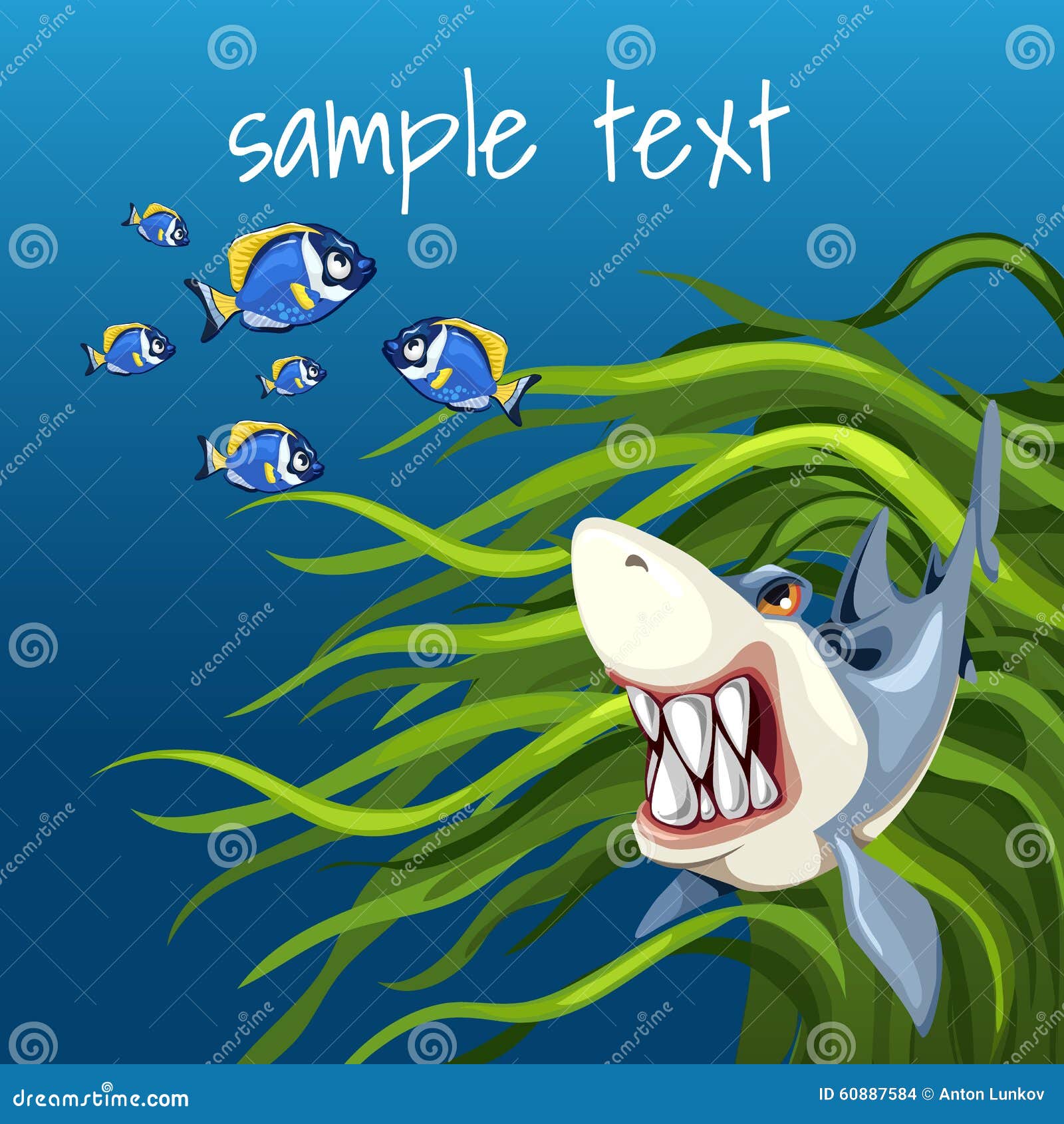 Shark Eat Small Fish Stock Image | CartoonDealer.com #29868355