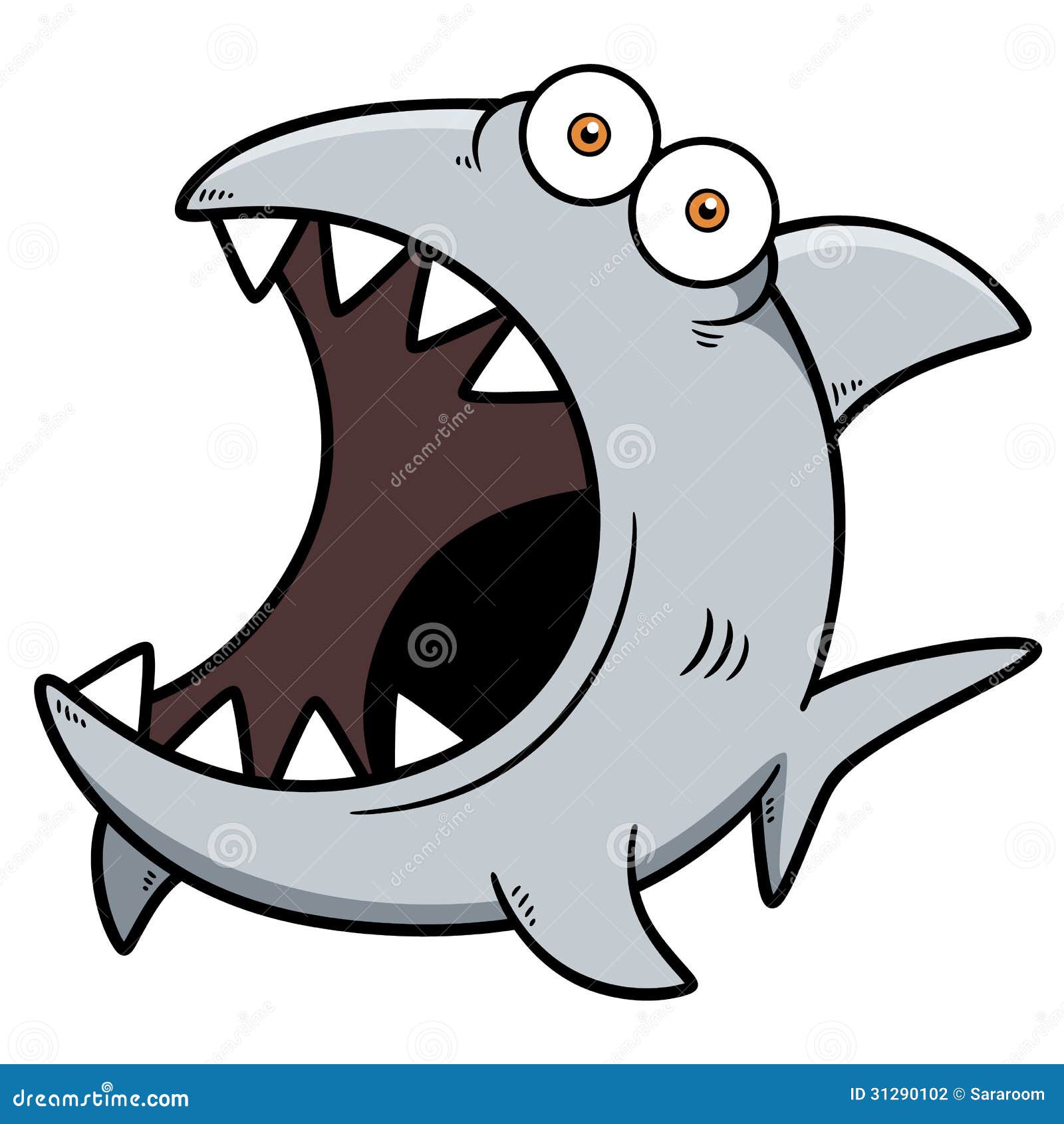 Cartoon Angry Shark