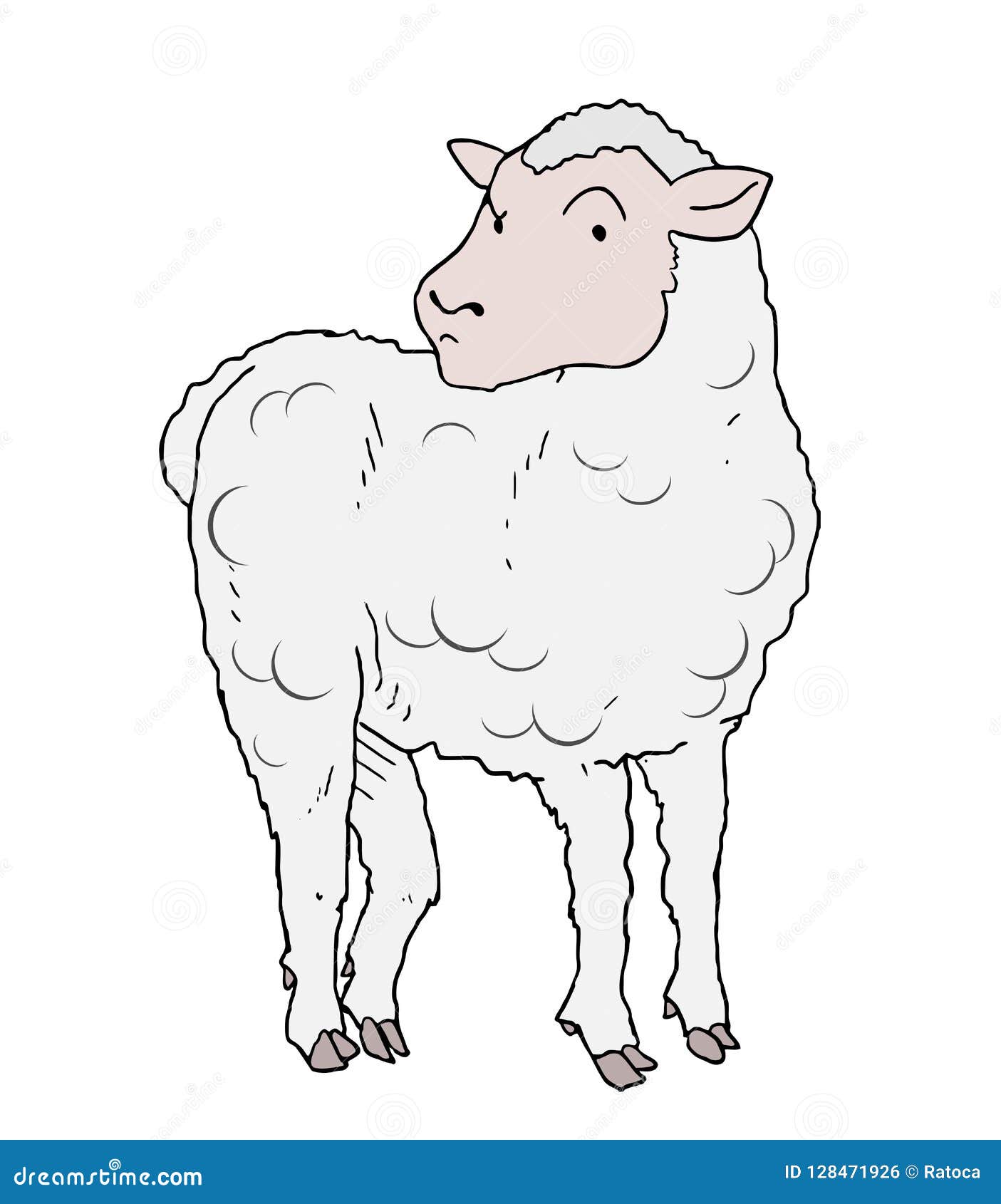Angry Sheep Illustration Design Stock Vector - Illustration of lamb ...