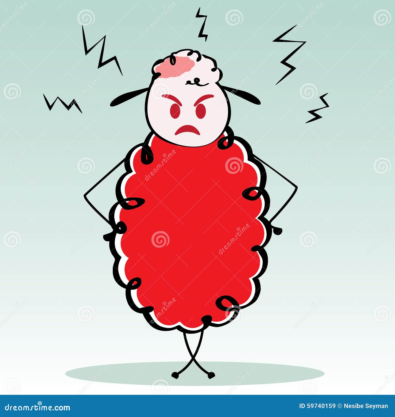 Angry Sheep Cartoon Vector | CartoonDealer.com #59740159