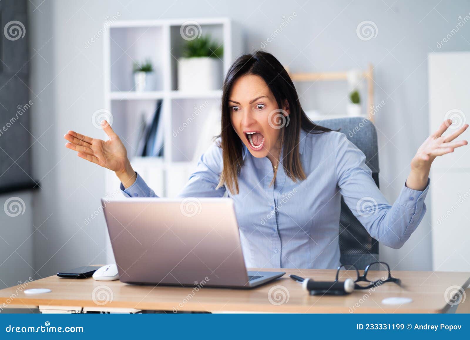 Angry Shouting Expression and Emotion Stock Image - Image of face ...