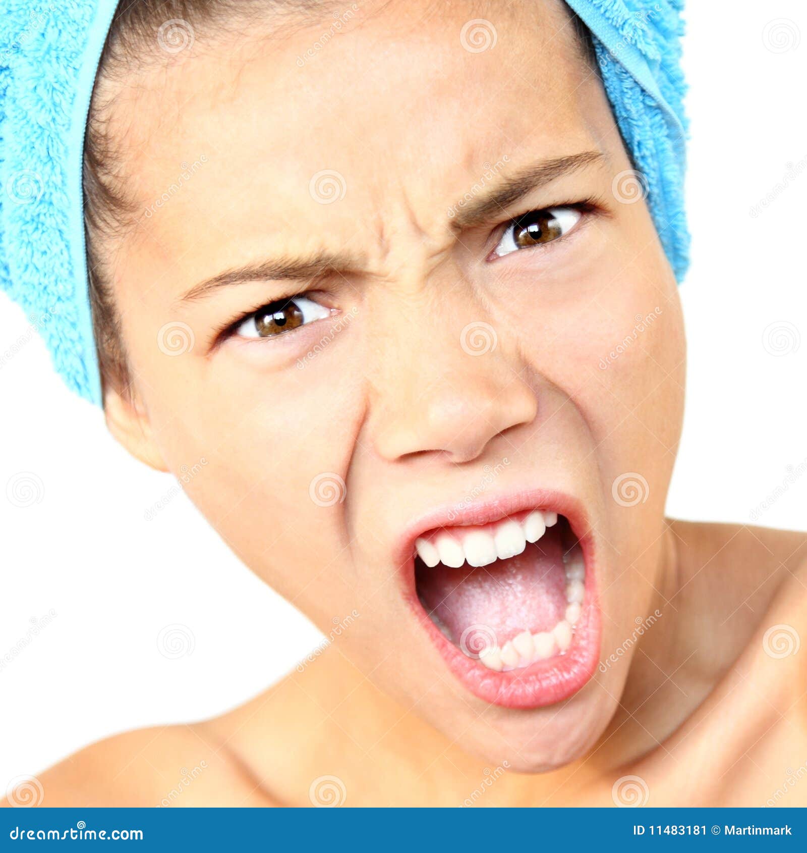 Angry shower woman stock image. Image of asian, isolated - 11483181