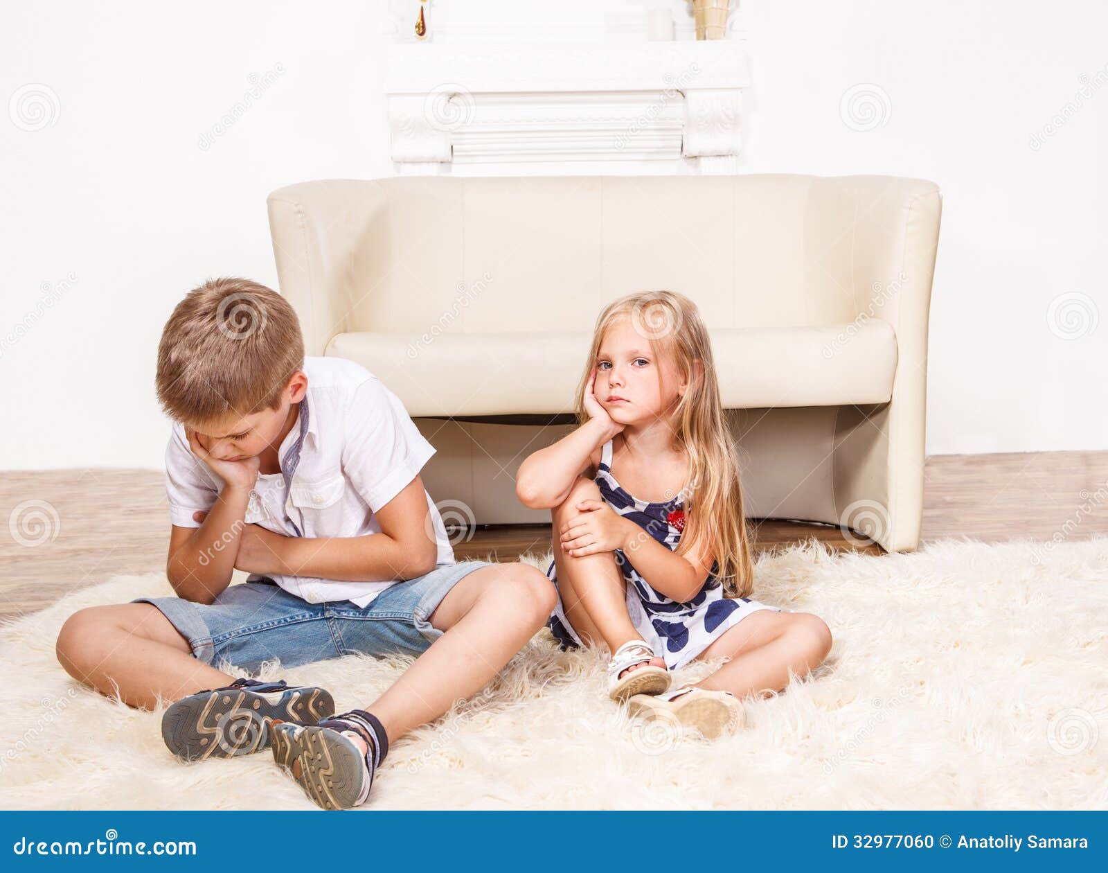 Angry siblings stock photo. Image of house, girl, caucasian - 32977060