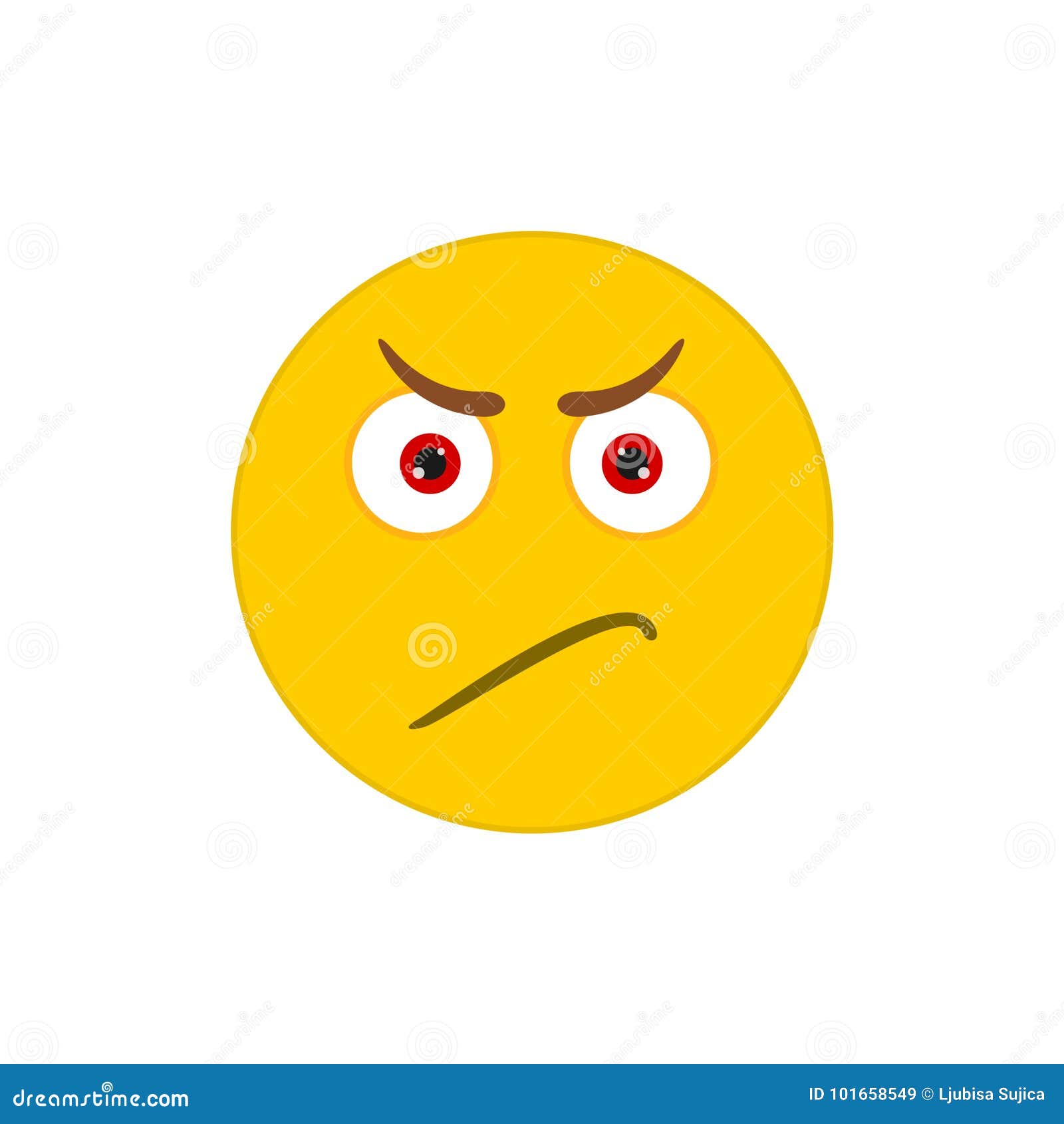 Angry smile stock illustration. Illustration of expression - 101658549