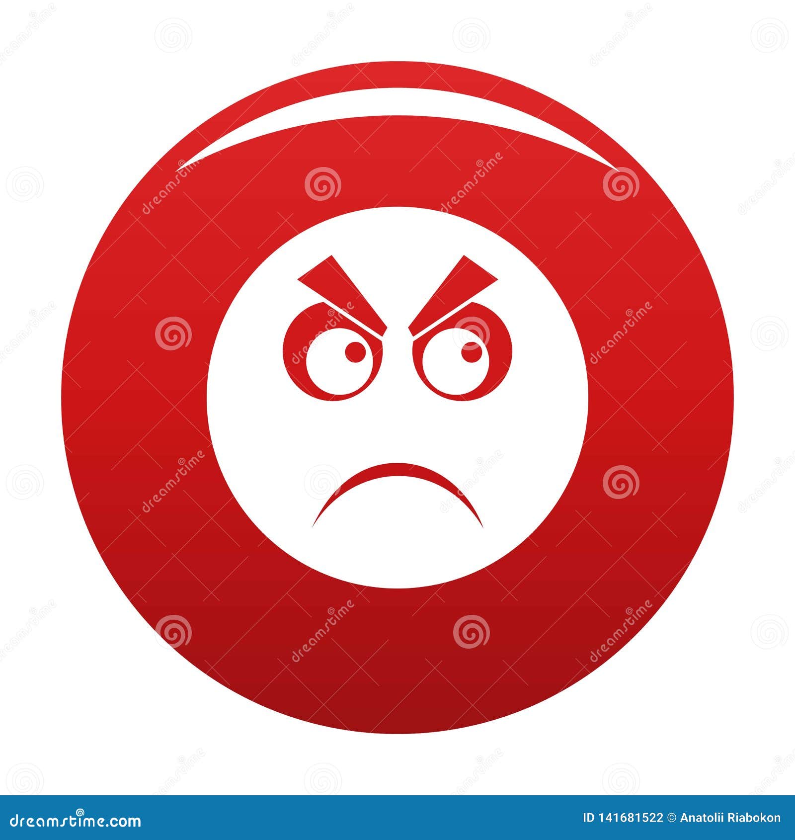 Angry Smile Glyph Color Icon Cartoon Vector | CartoonDealer.com #175335899