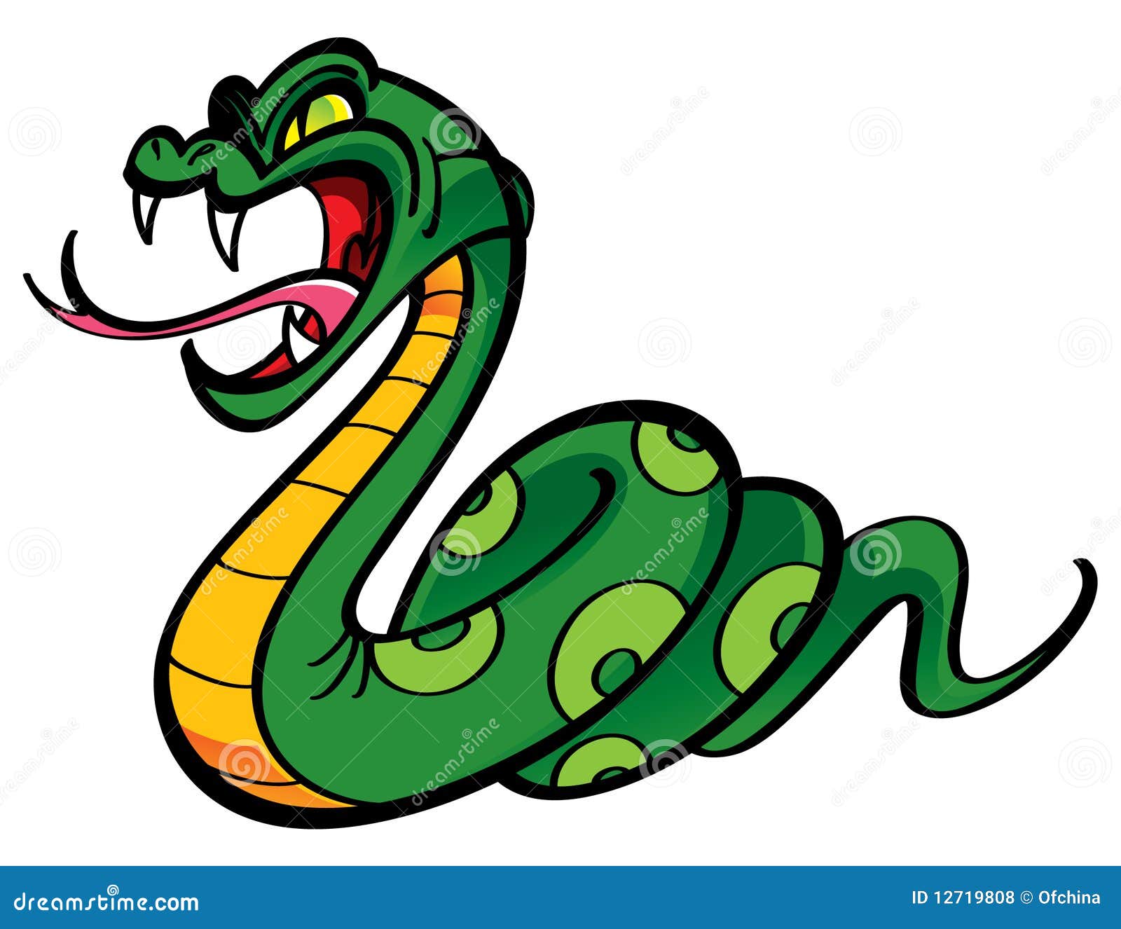 Angry Snake stock vector. Illustration of danger, clip - 12719808