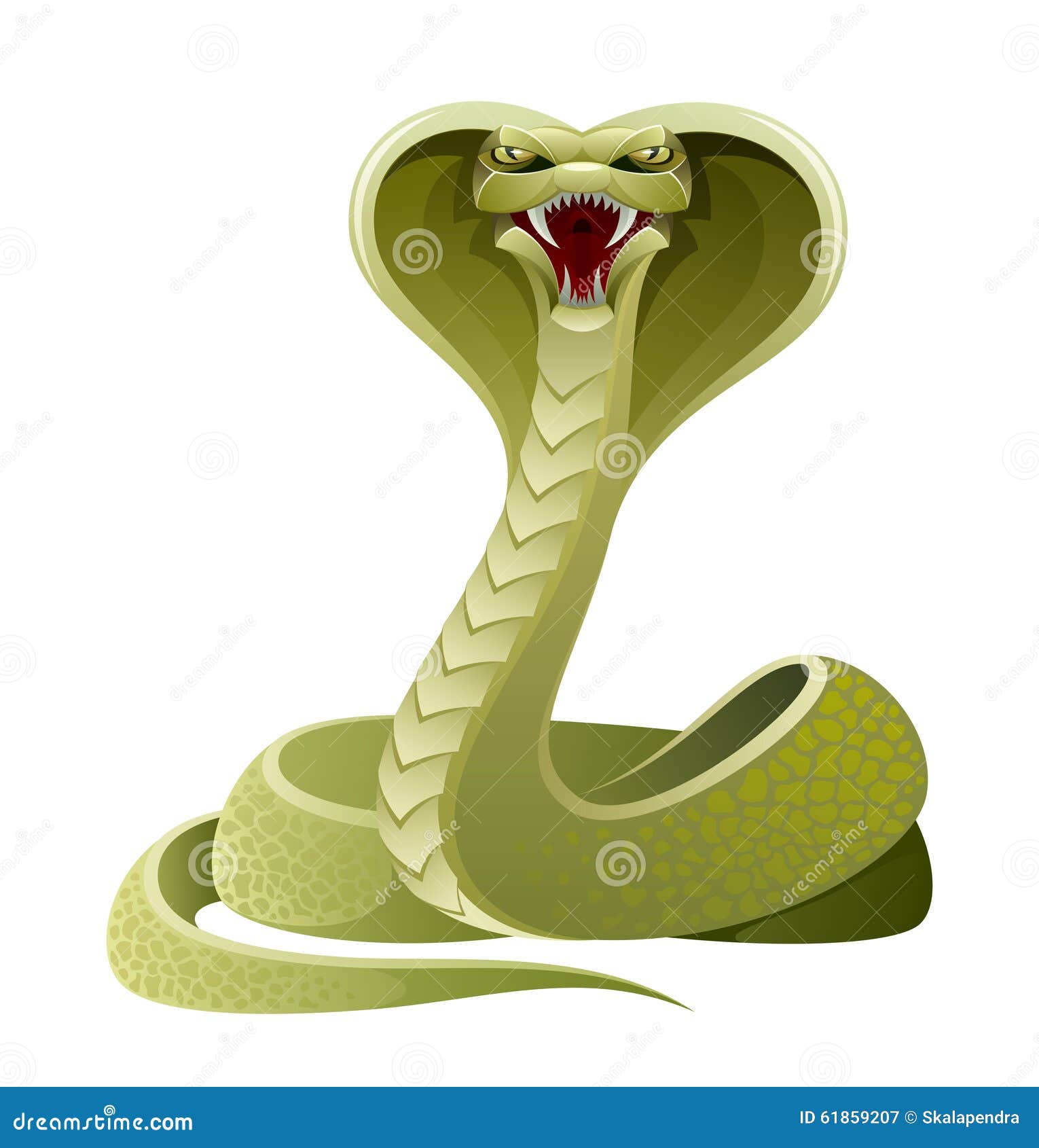 Angry snake stock vector. Illustration of critter, horror - 61859207