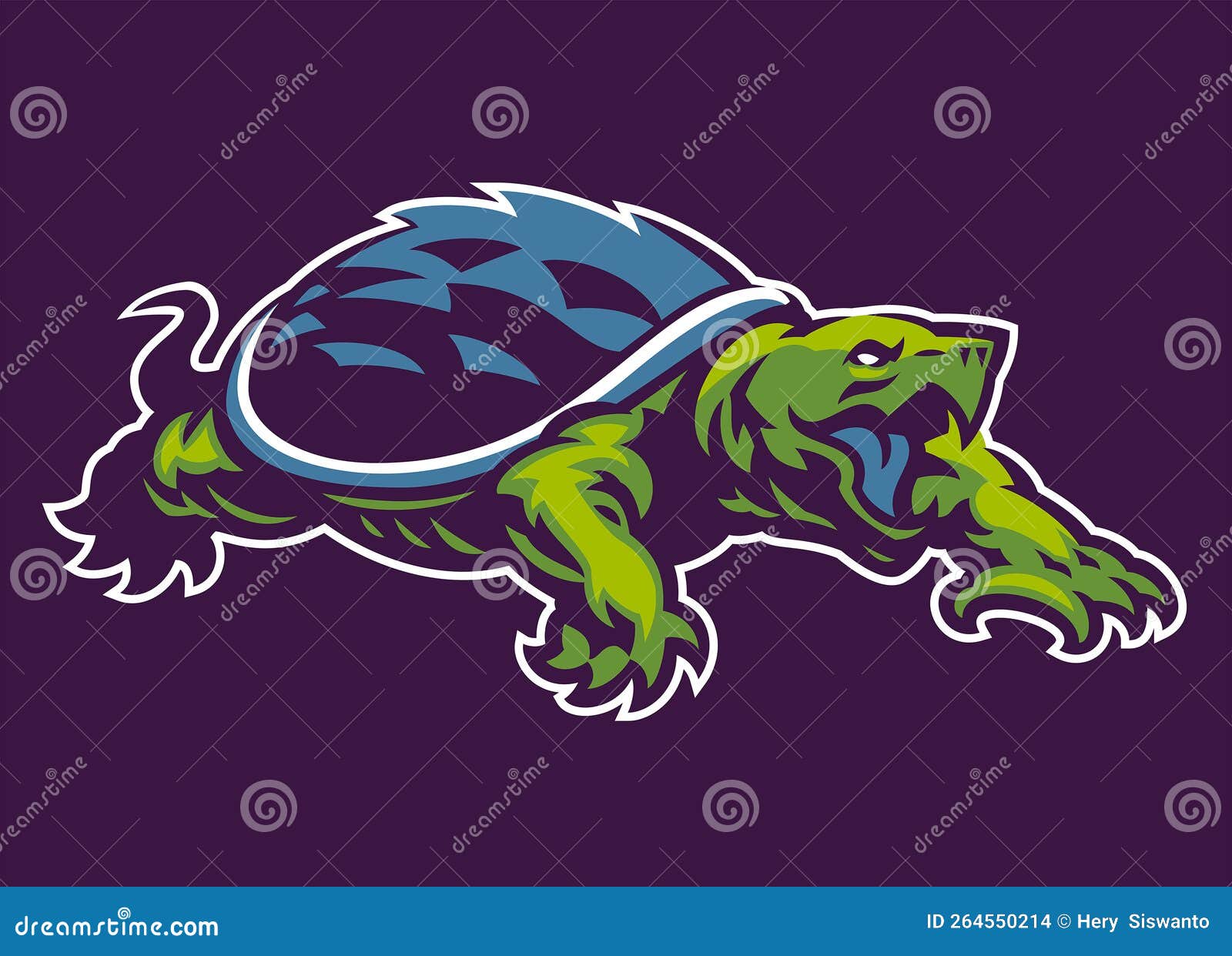 Angry Snapping Turtle Sport Mascot Logo Style Stock Vector ...